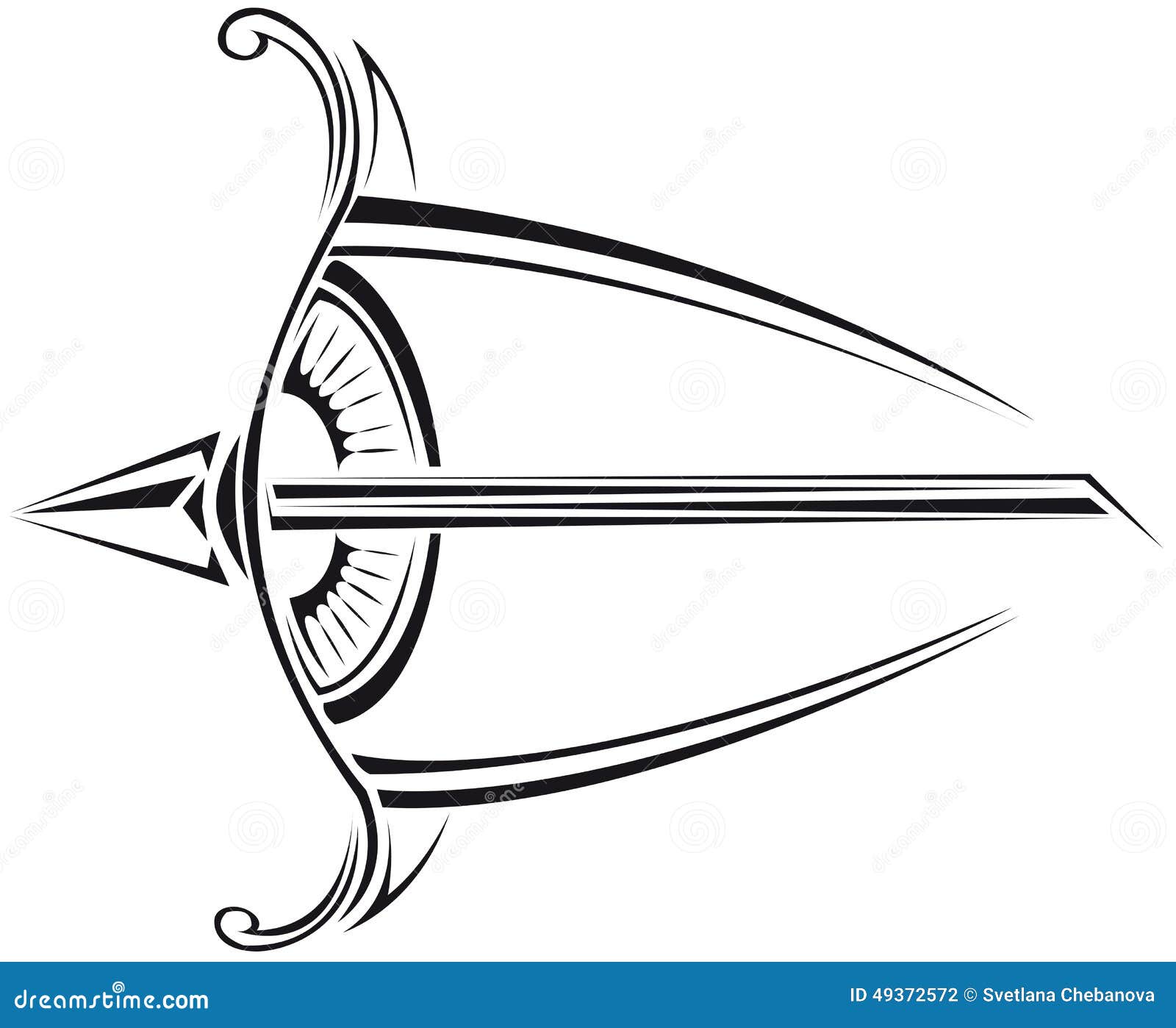 Eye with an arrow stock vector. Illustration of vector - 49372572
