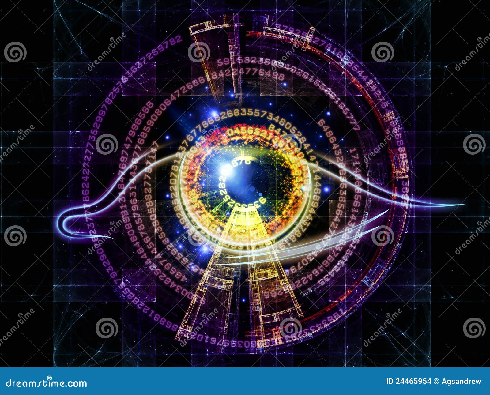 Eye of Artificial Intelligence Stock Illustration - Illustration of ...
