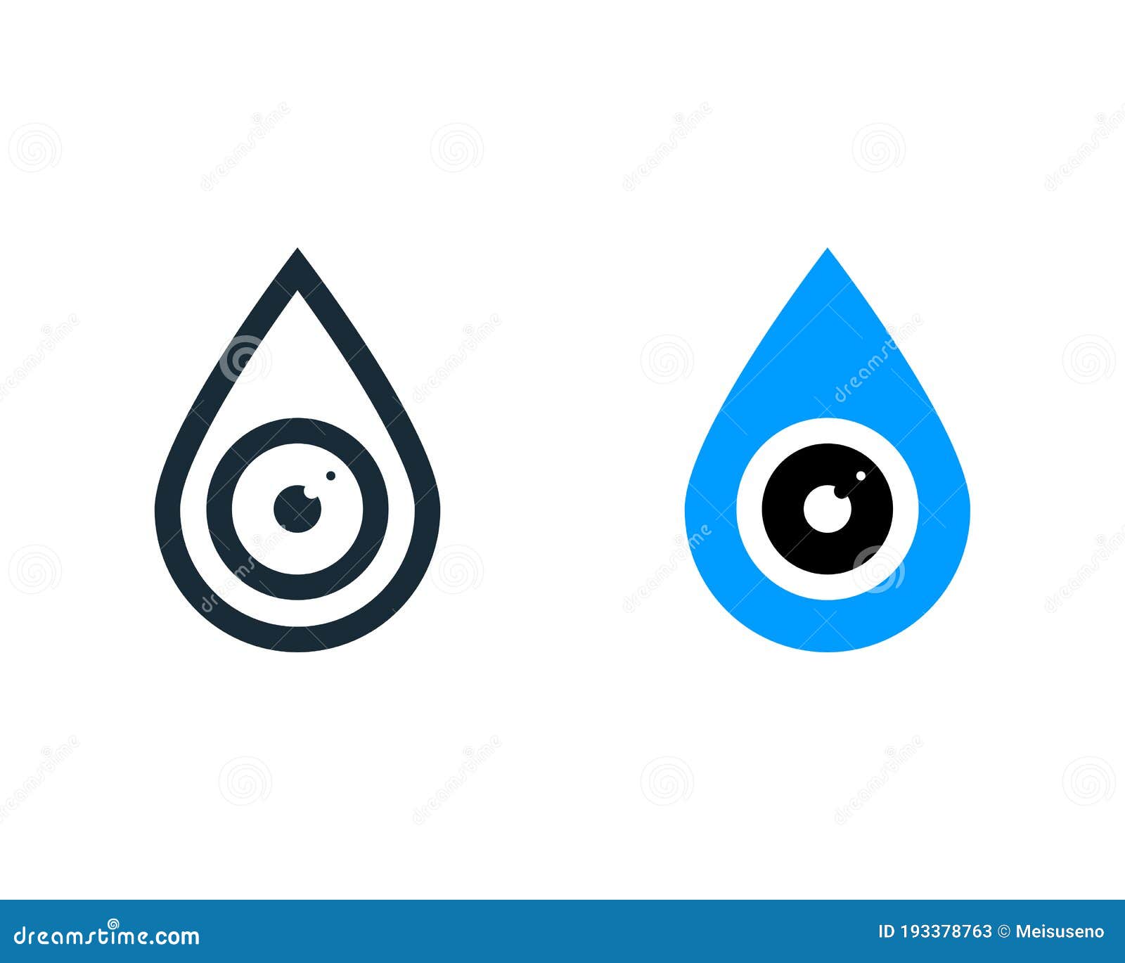 Eye Ball and Drop Water Icon Vector Logo Template Illustration Design ...