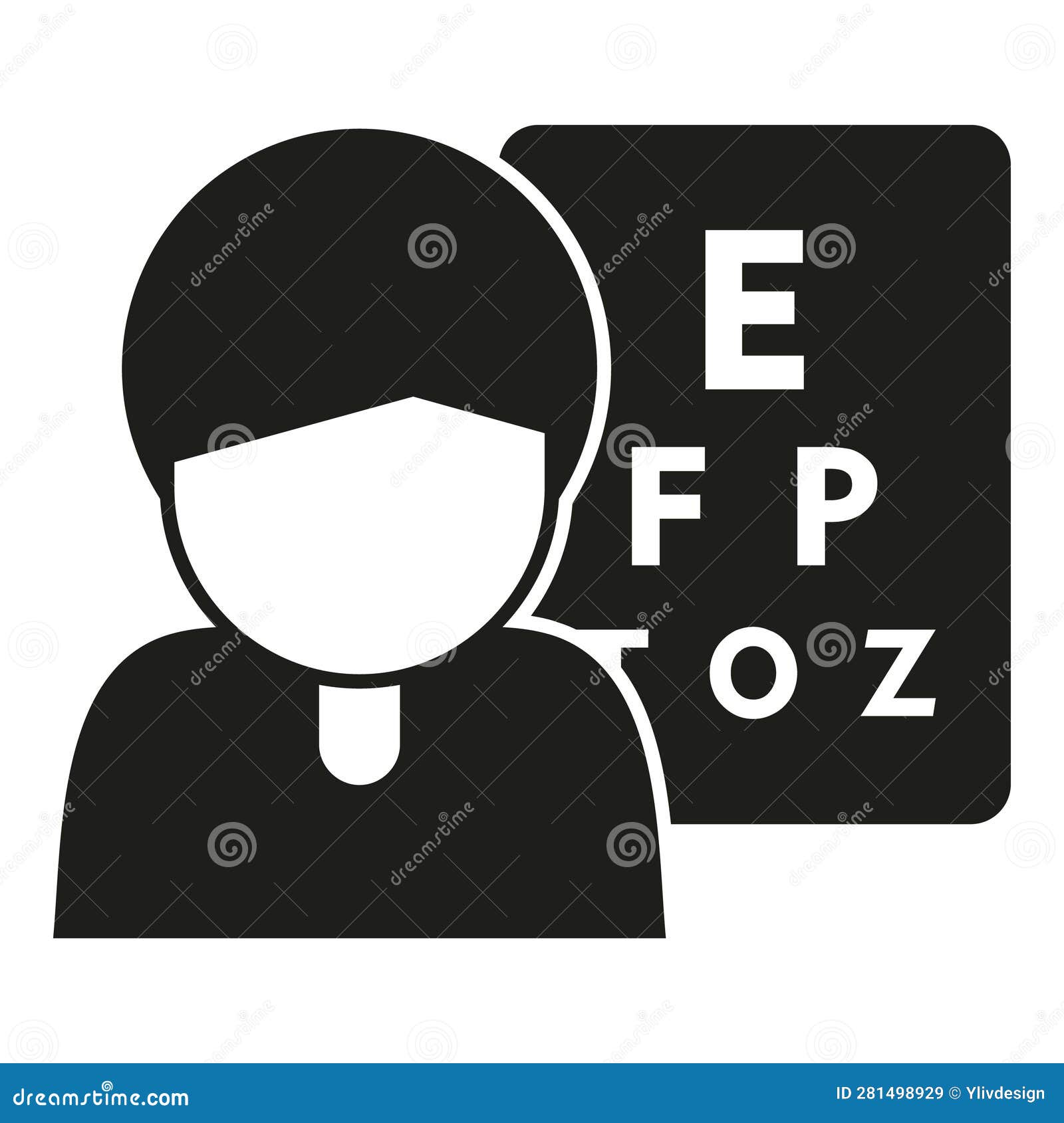 Eye Banner Icon Simple Vector. Test Glasses Stock Illustration ...