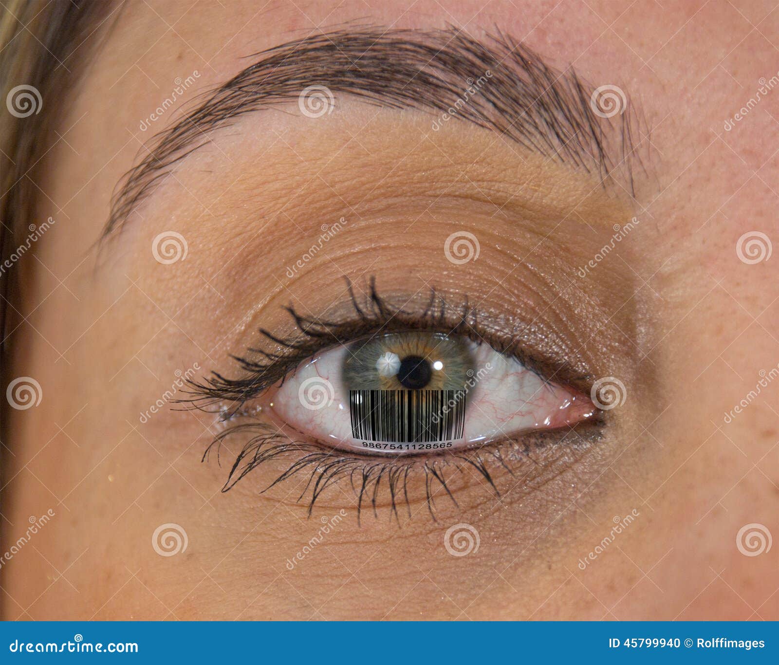 Eye Barcode stock illustration. Illustration of identification - 45799940