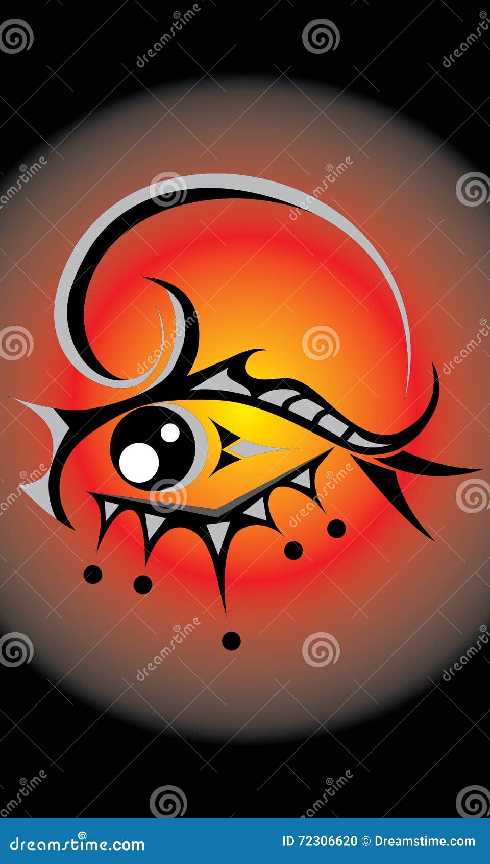 Eye stock illustration. Illustration of sharks, student - 72306620