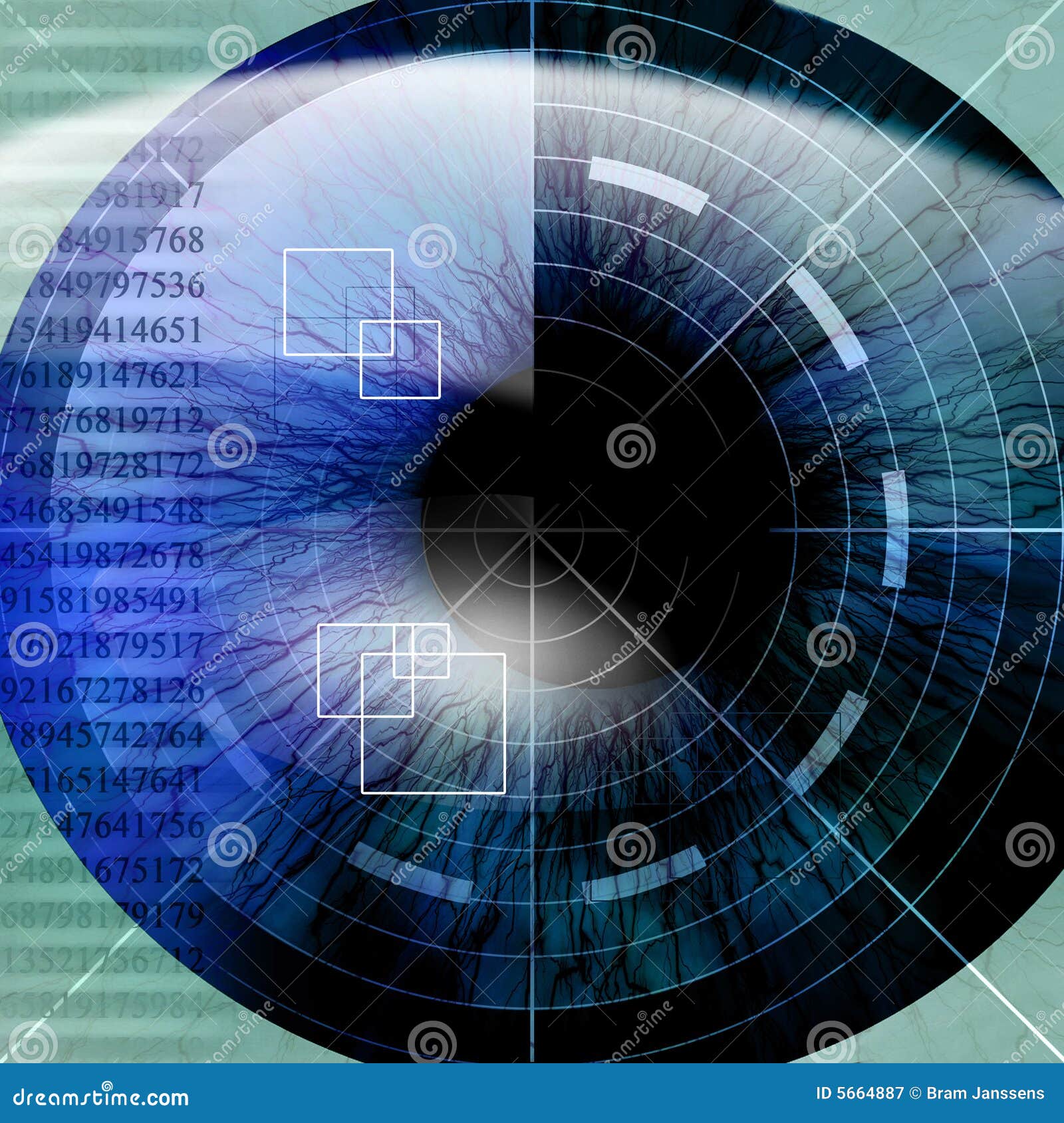 Eye being scanned stock illustration. Illustration of pass - 5664887