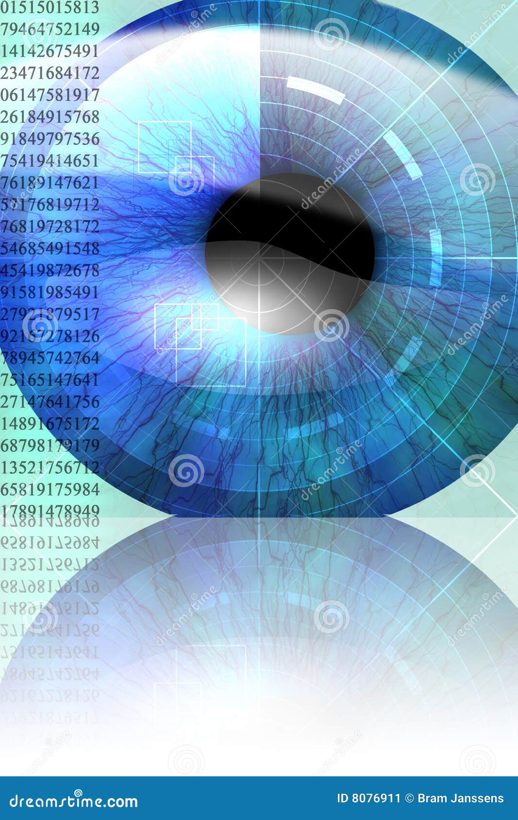 Eye being scanned stock illustration. Illustration of iris - 8076911