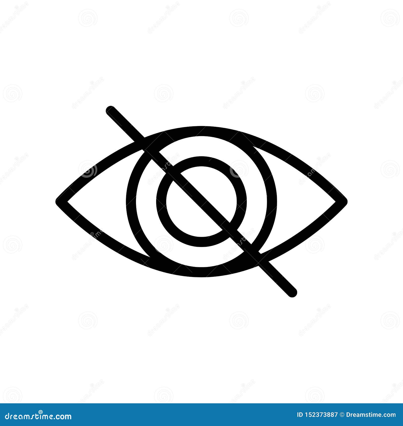 Eye Block Vector, Social Media Line Style Icon Stock Vector ...