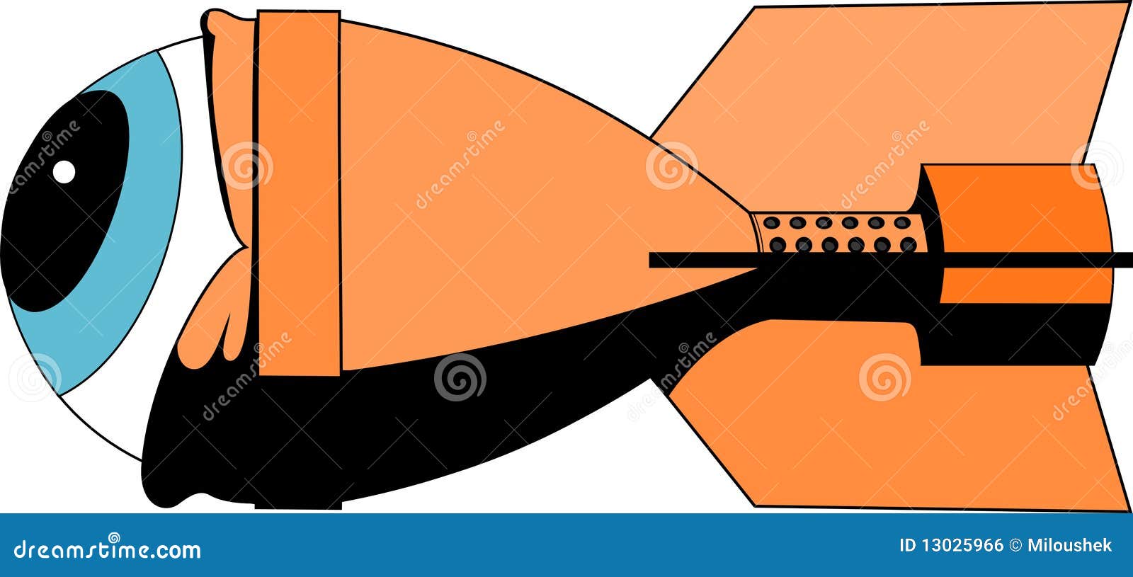 Eye bomb stock vector. Illustration of suggestion, danger - 13025966