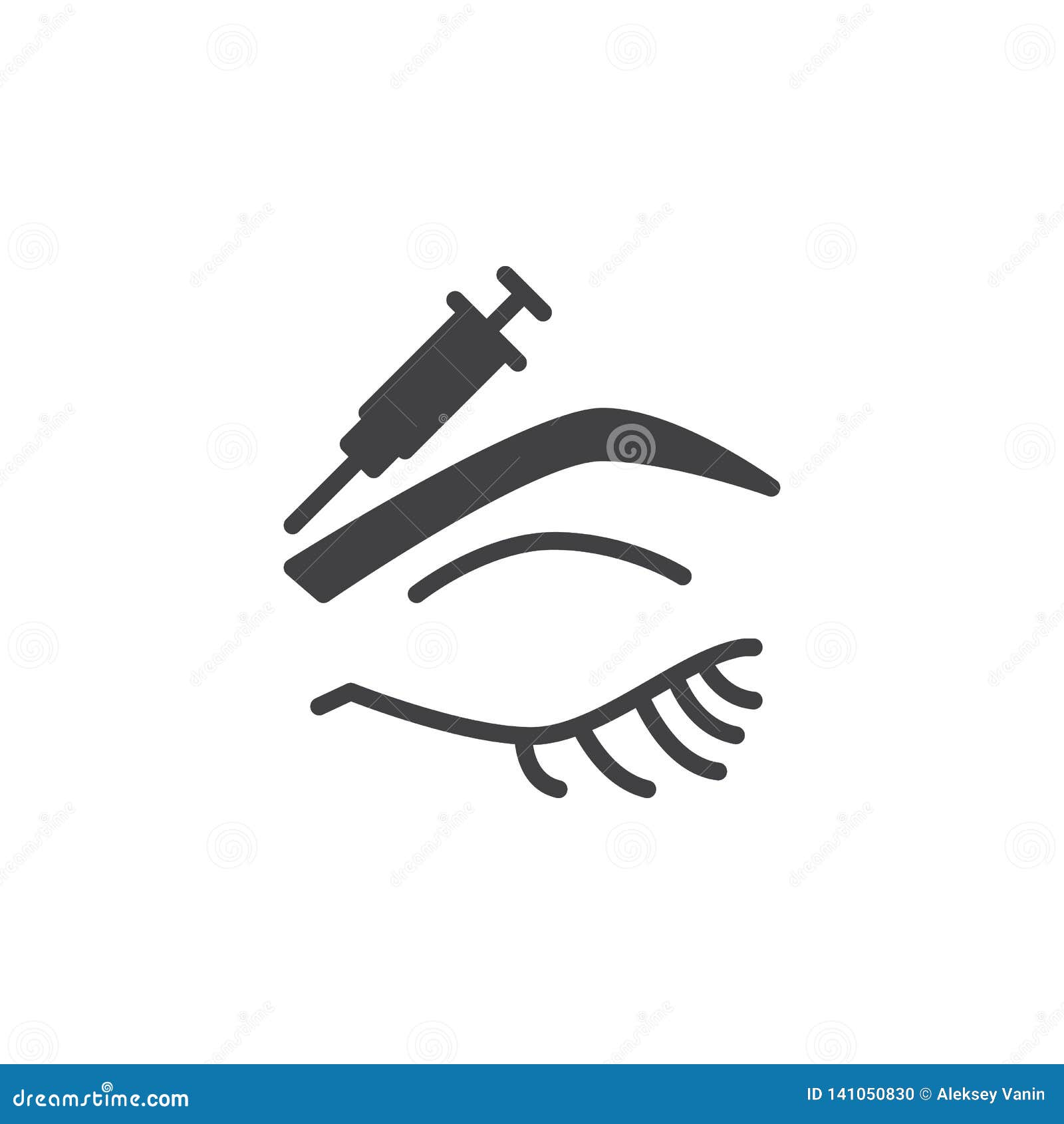 Eye botox vector icon stock vector. Illustration of skin - 141050830