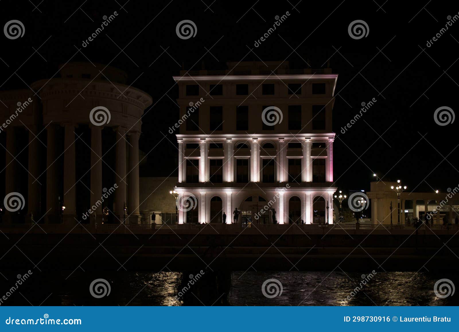Eye Bridge at Night Downtown Skopje Macedonia Editorial Photo - Image ...