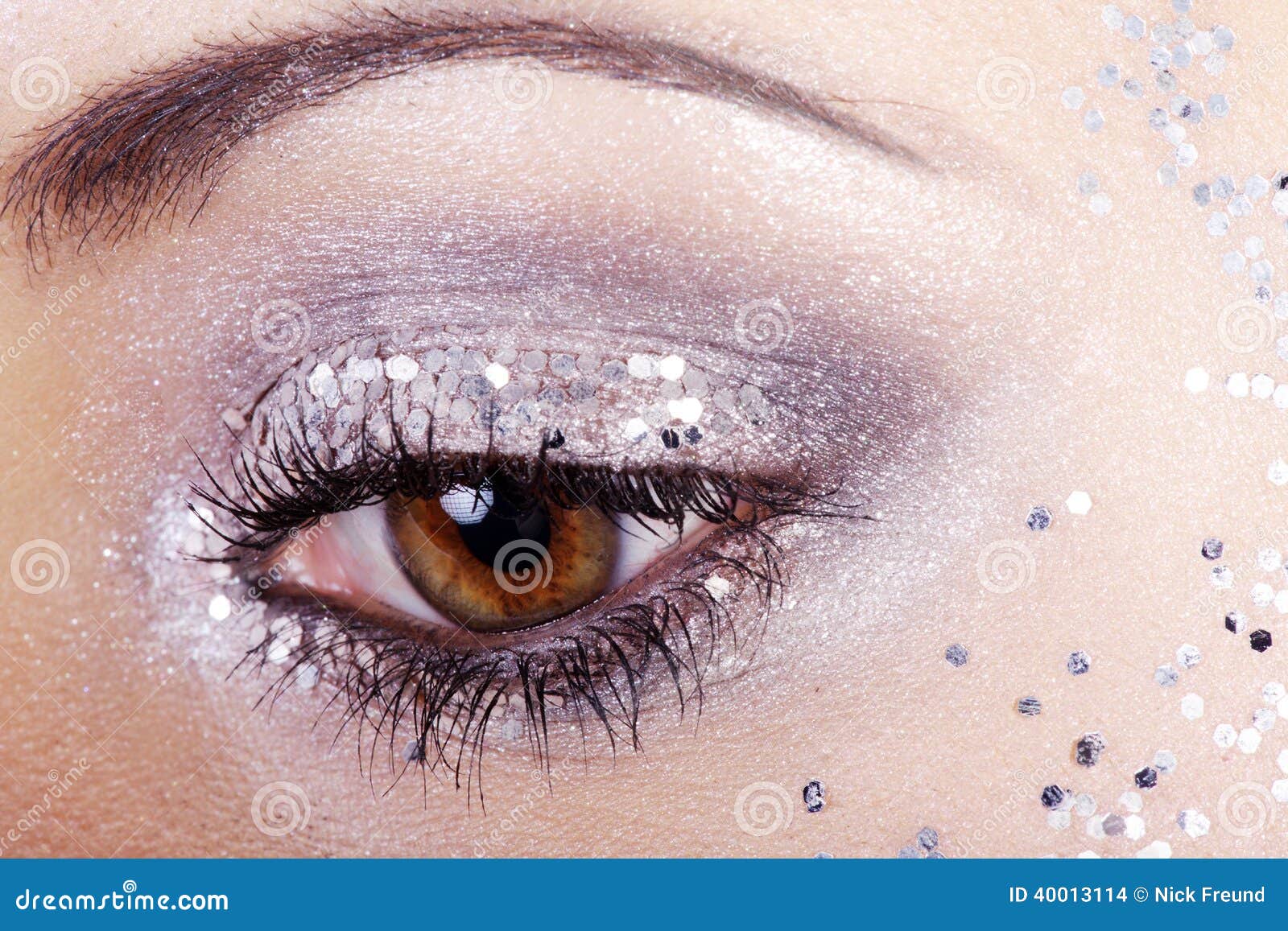 Eye with brown pupil stock photo. Image of care, lady - 40013114