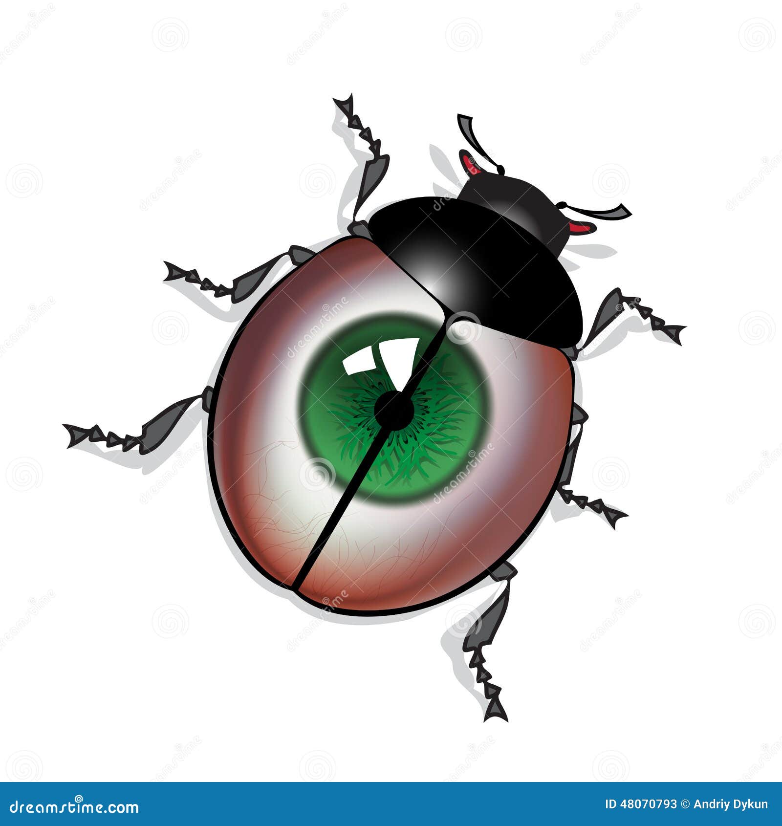 Eye bug stock vector. Illustration of shiny, insect, vector - 48070793