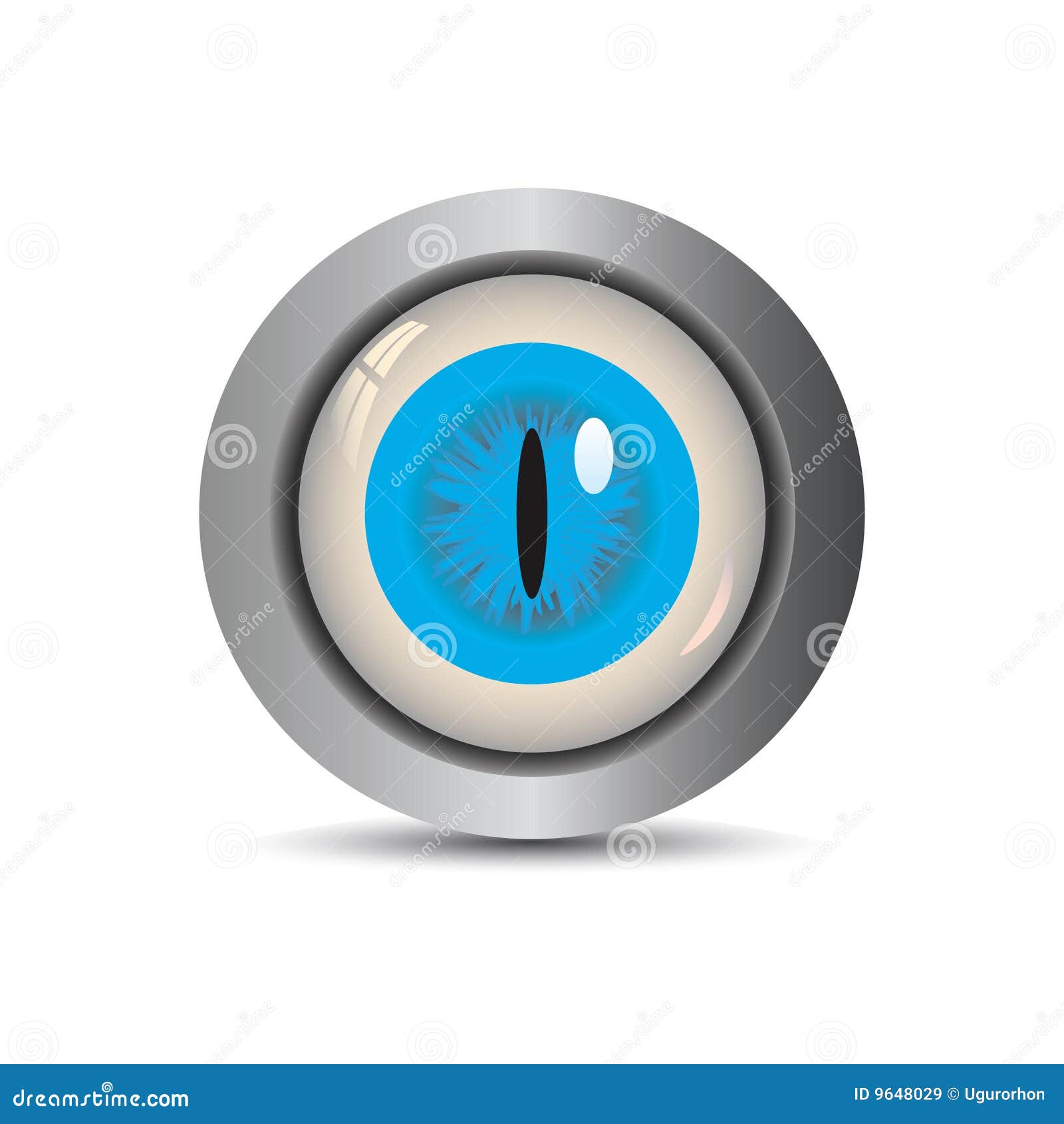 Eye Button -EPS Vector- stock vector. Illustration of blue - 9648029