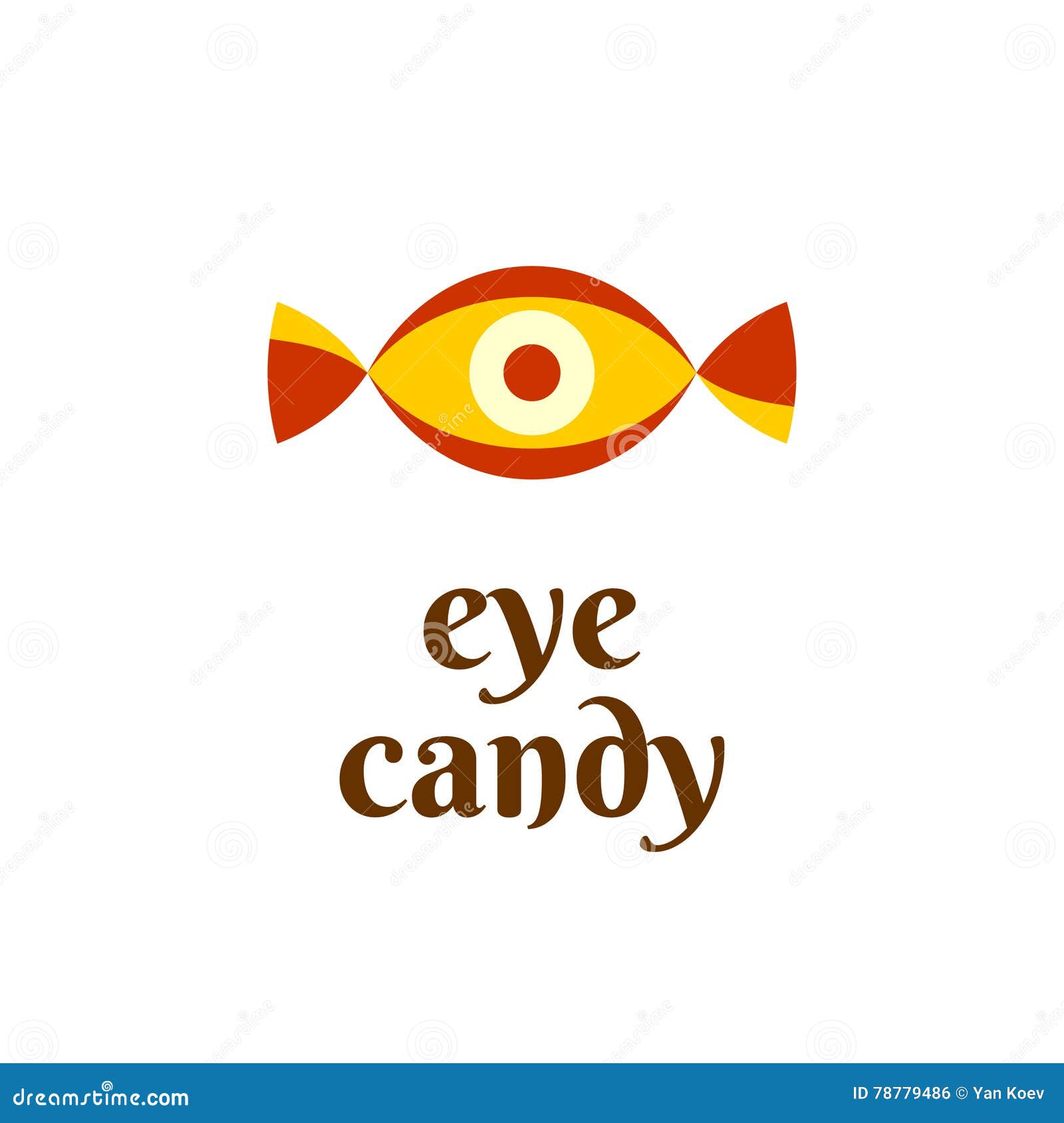 Eye candy fun logo concept stock vector. Illustration of round - 78779486
