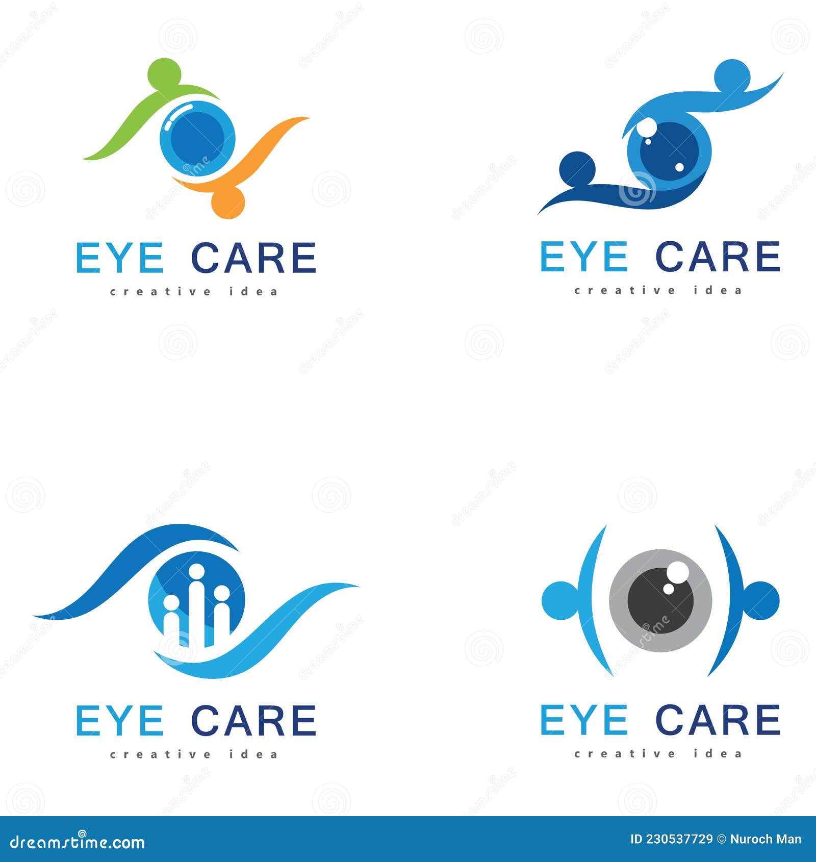 Eye care logo design. stock vector. Illustration of care - 230537729