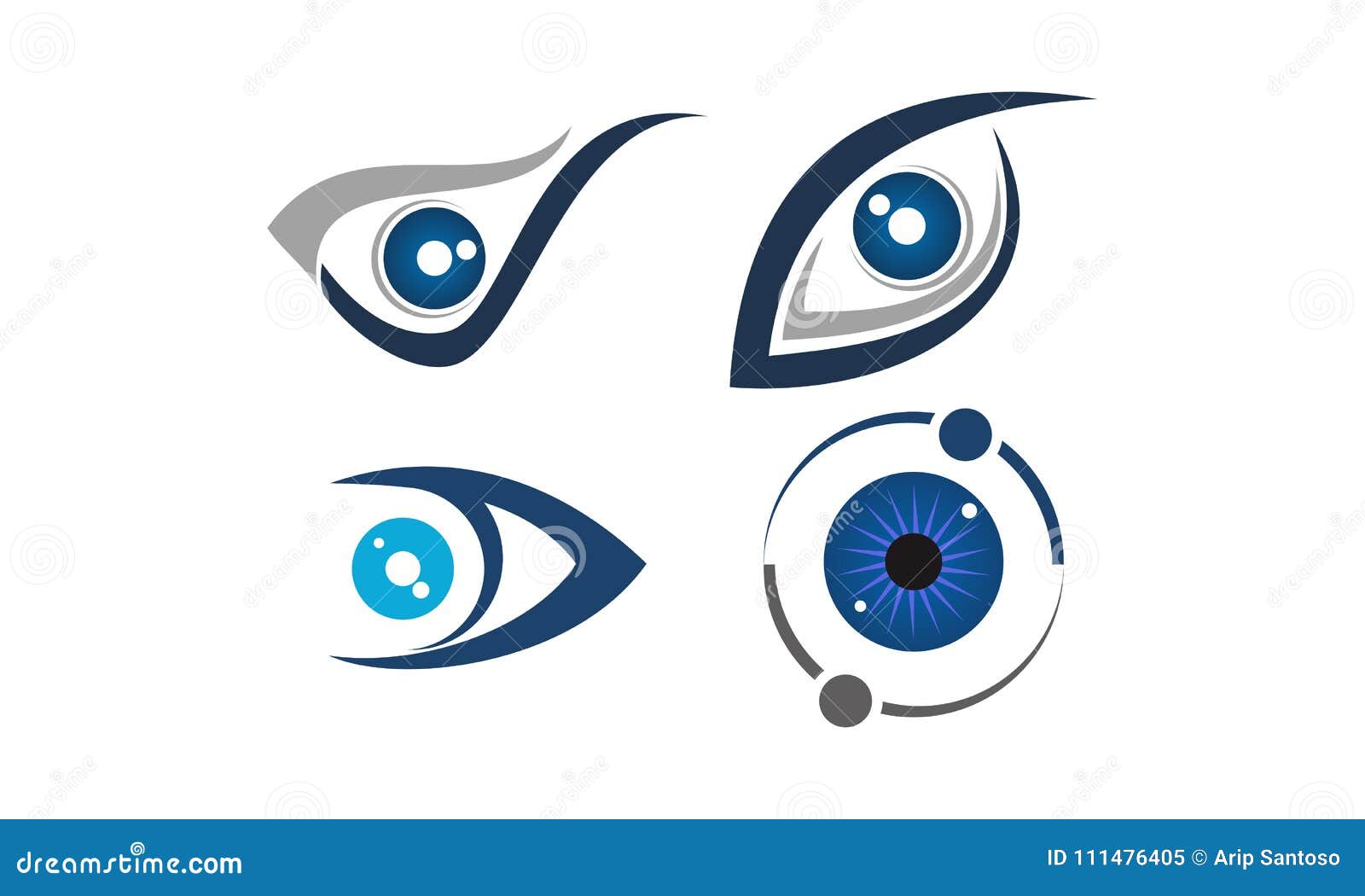 Eye Care Template Set stock vector. Illustration of medicine - 111476405