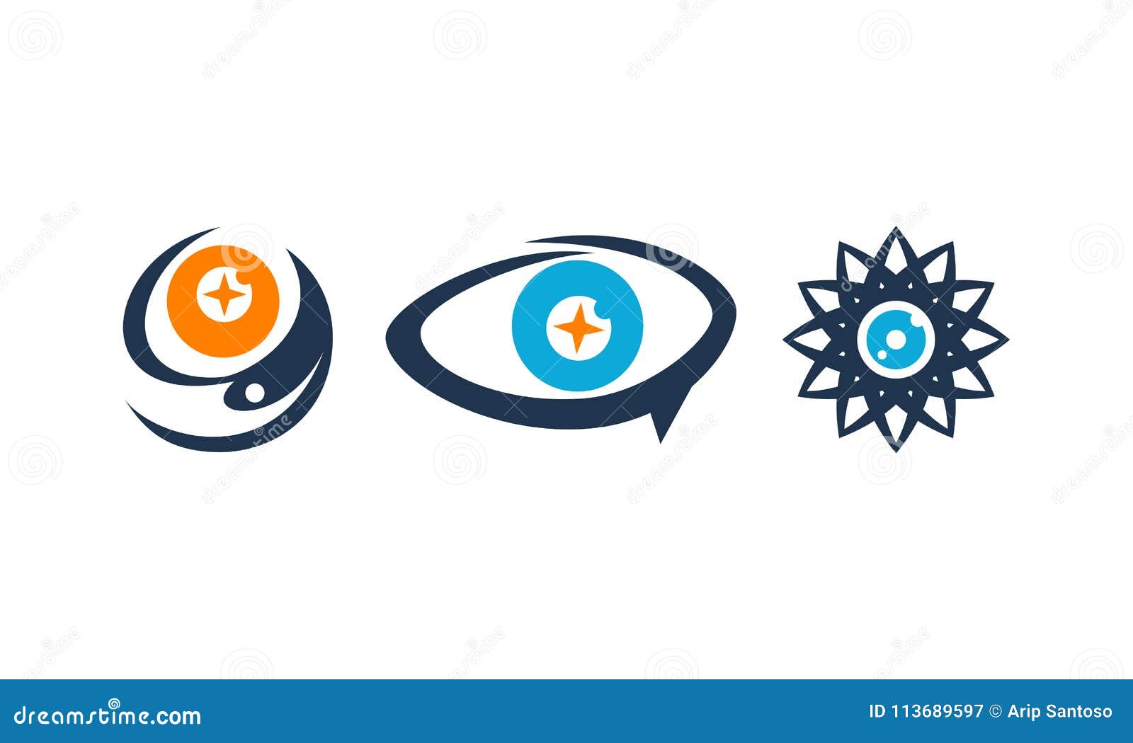 Eye Care Template Set stock vector. Illustration of medical - 113689597