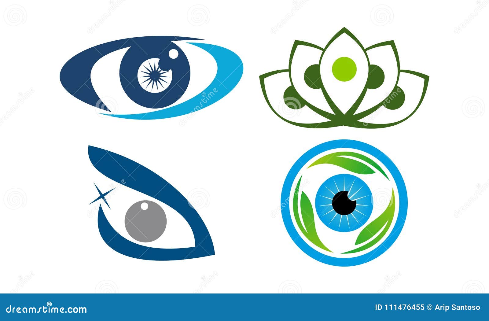 Eye Care Template Set stock vector. Illustration of care - 111476455