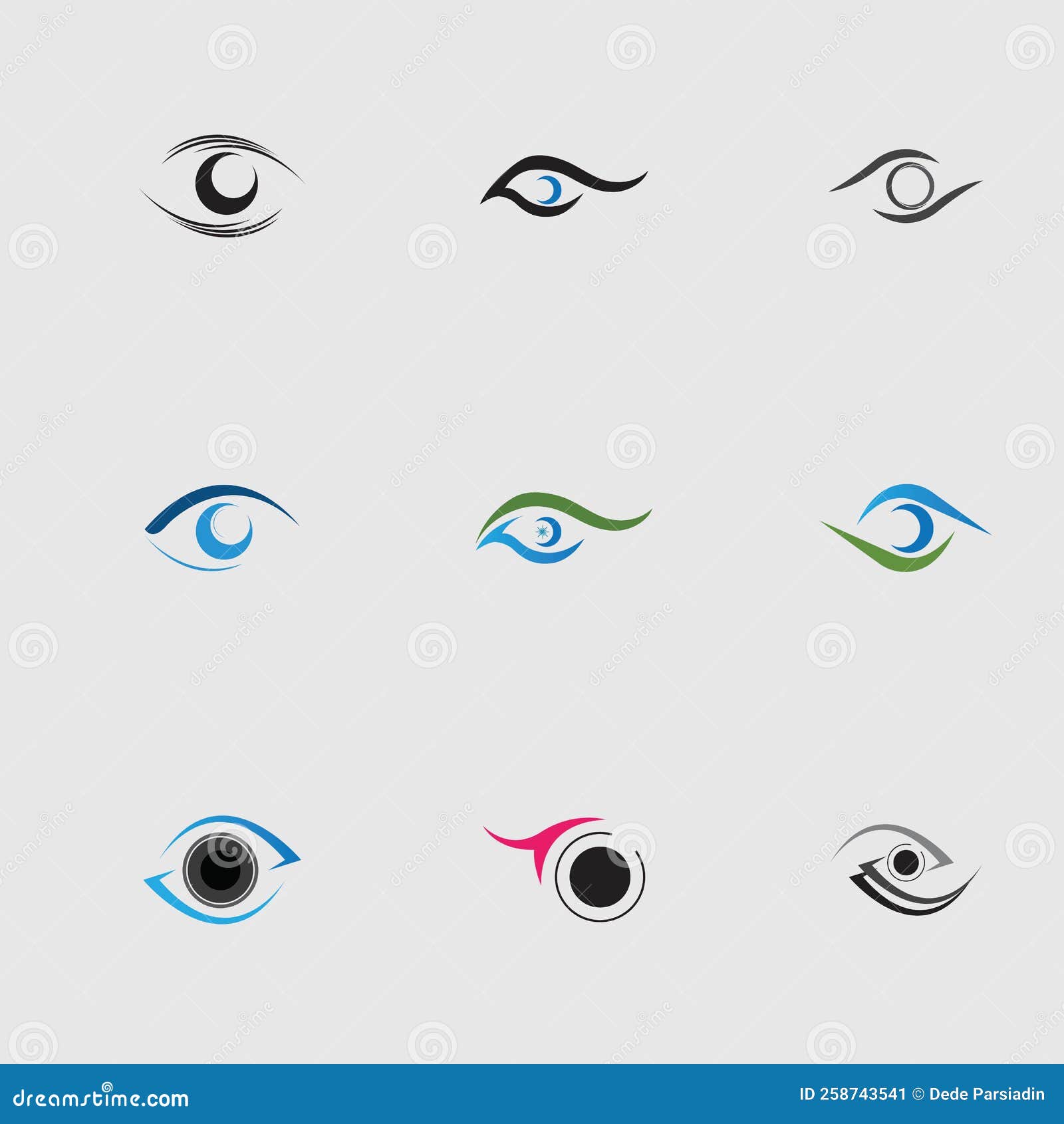 Eye Care Vector Logo Design Stock Vector - Illustration of symbol, view: 258743541