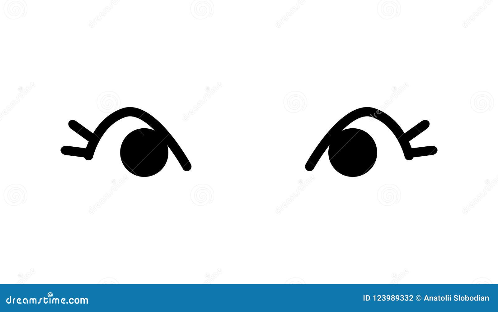 Eye Cartoon Icon Cute on White Background Stock Vector - Illustration ...