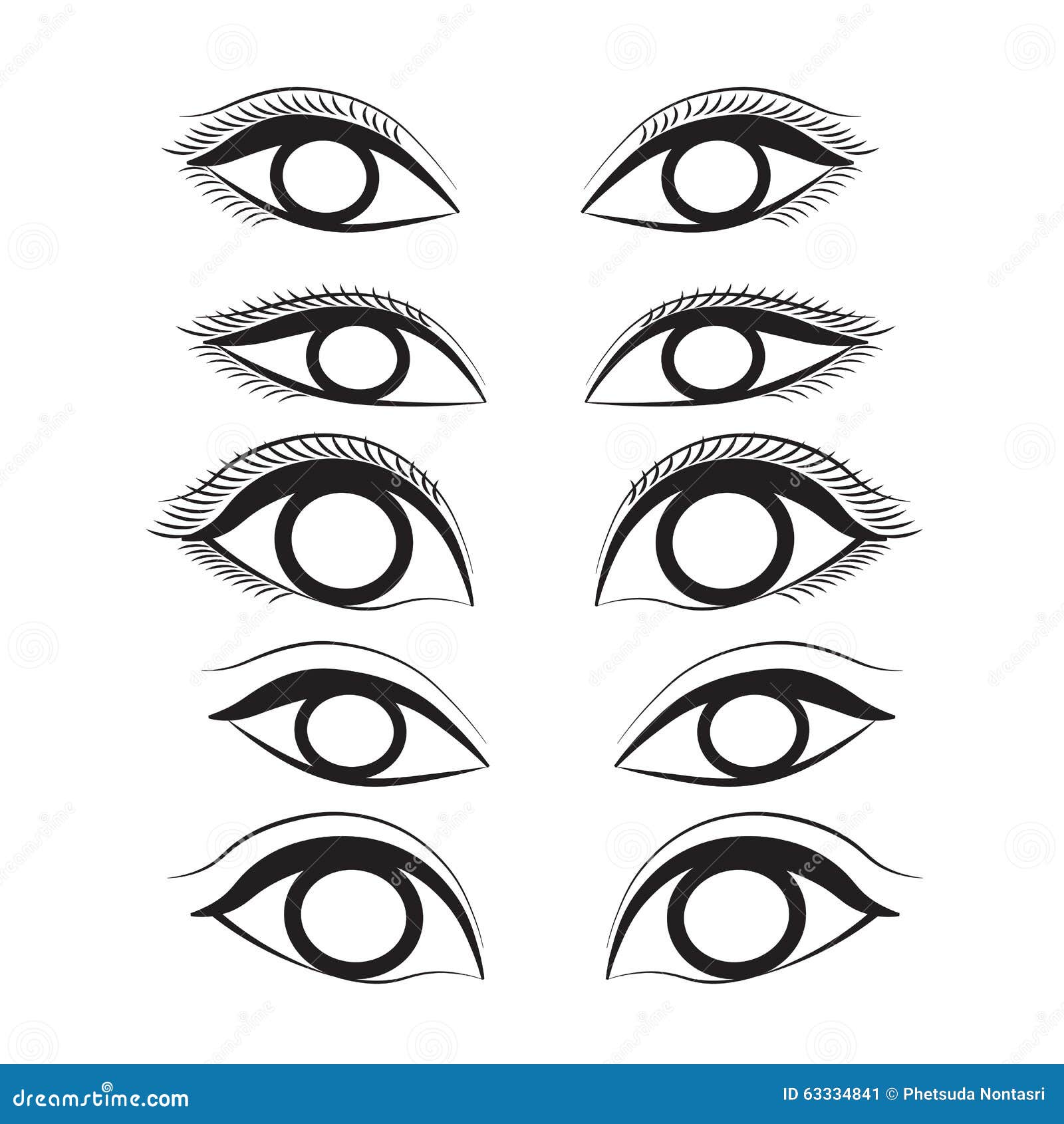 Eye Cartoon Line Sketch Shape Design Abstract Illustration Stock ...