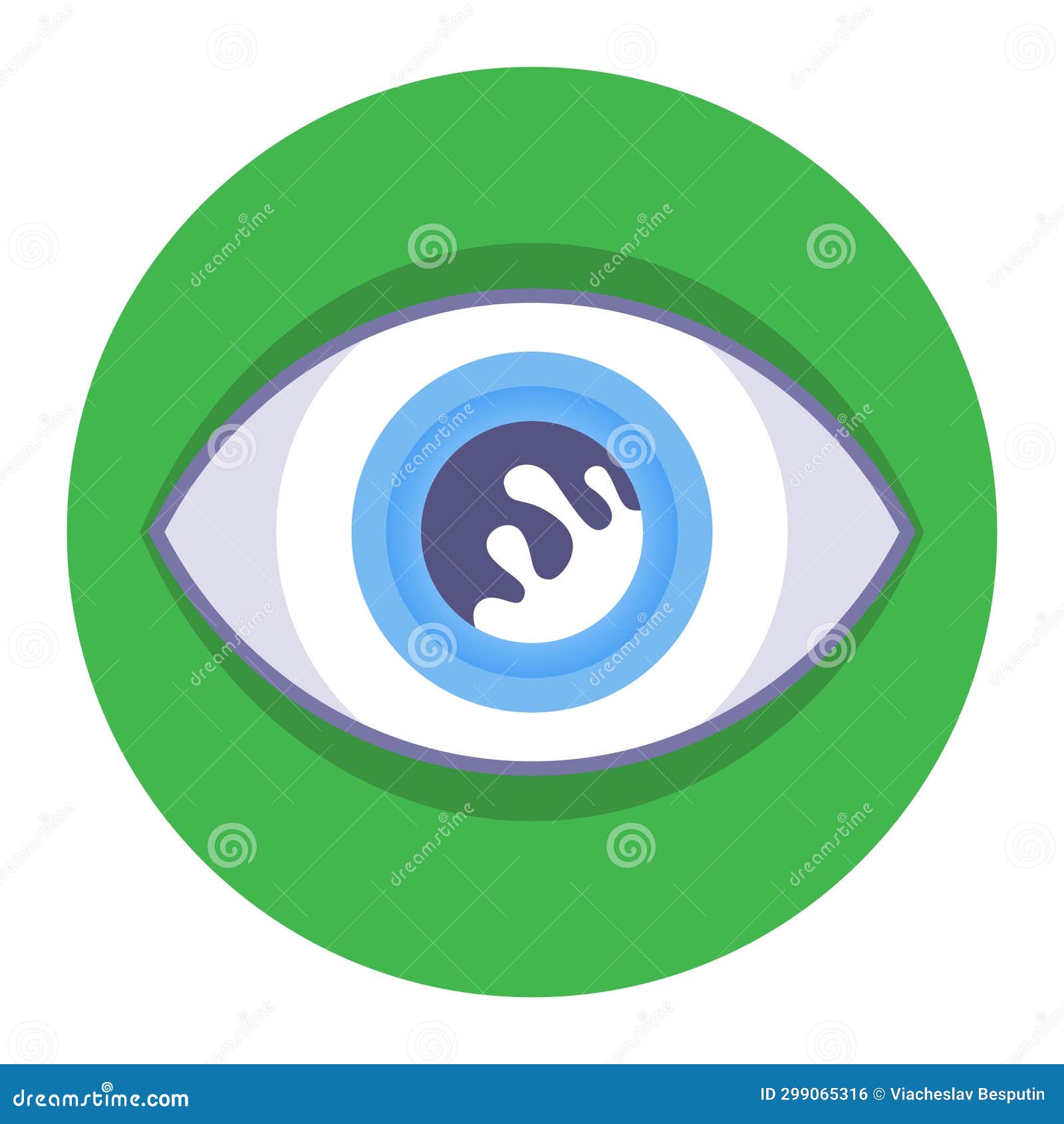 Eye Cataract. Blurred Vision Stock Illustration - Illustration of ...