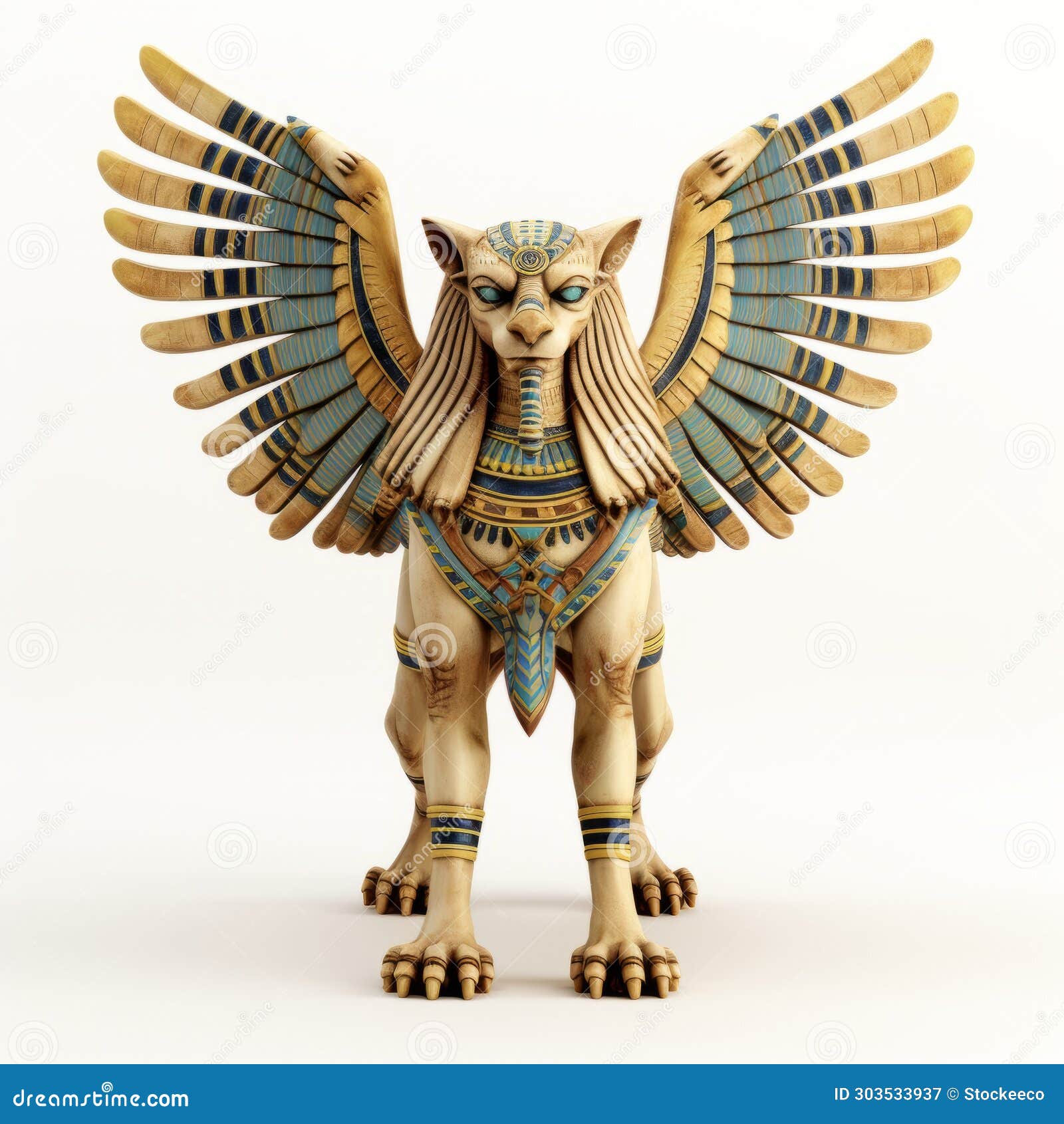 Eye-catching 3d Sphinx Creature with Wings - Stunning Artwork by Petros ...