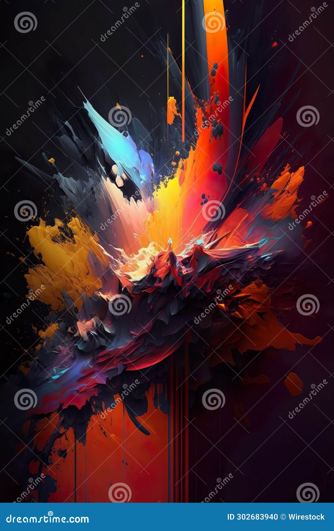 Eye-catching Abstract Artwork Featuring Colorful Swirls, AI-generated ...