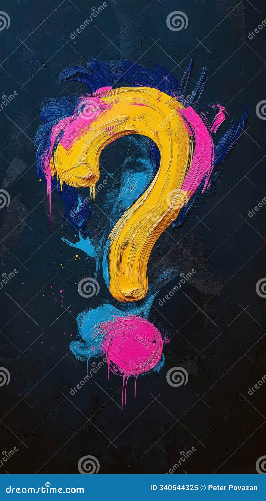 Eye Catching Abstract Question Mark Art Stock Illustration ...