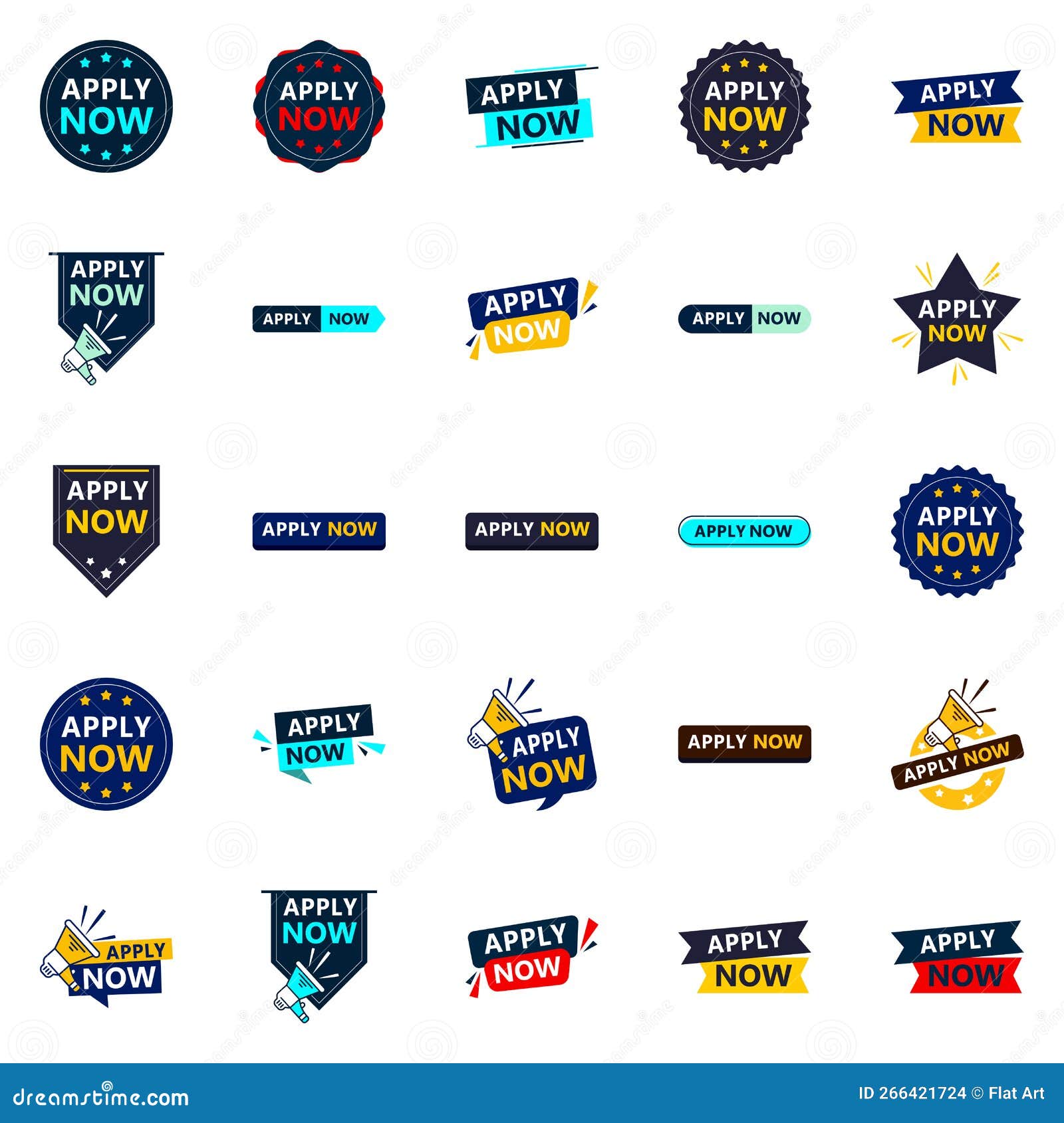 25 Eye-catching Apply Now Banners To Boost Your Visibility Stock Vector ...