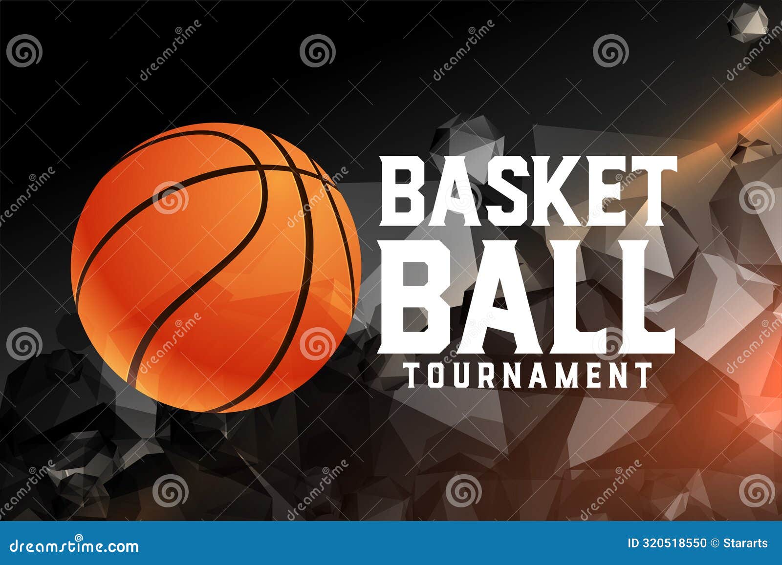 Eye Catching Basketball Tournament Background with Abstract Shape ...