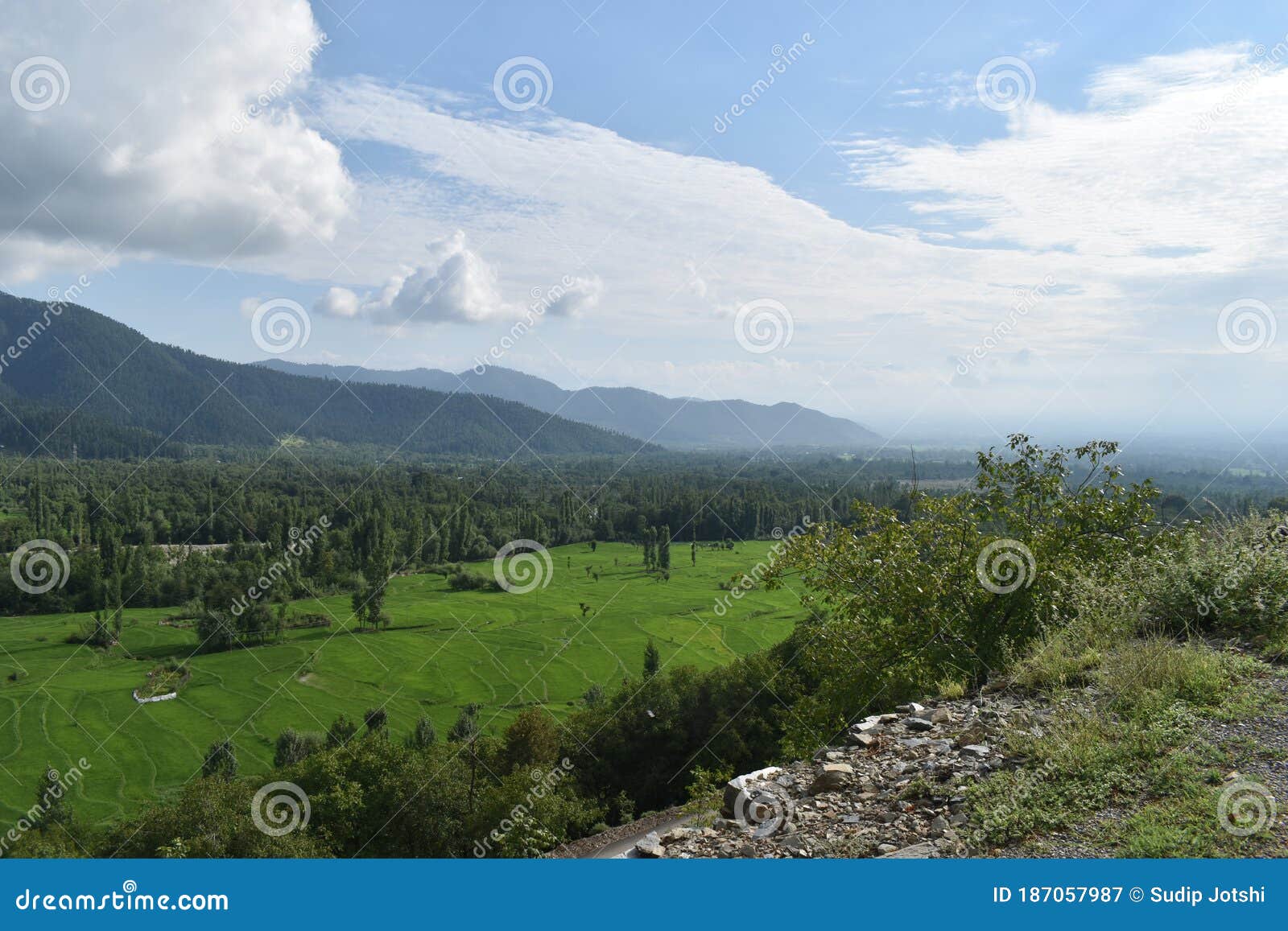 An Eye Catching Beautiful View at Kashmir Valley,India Stock Image ...