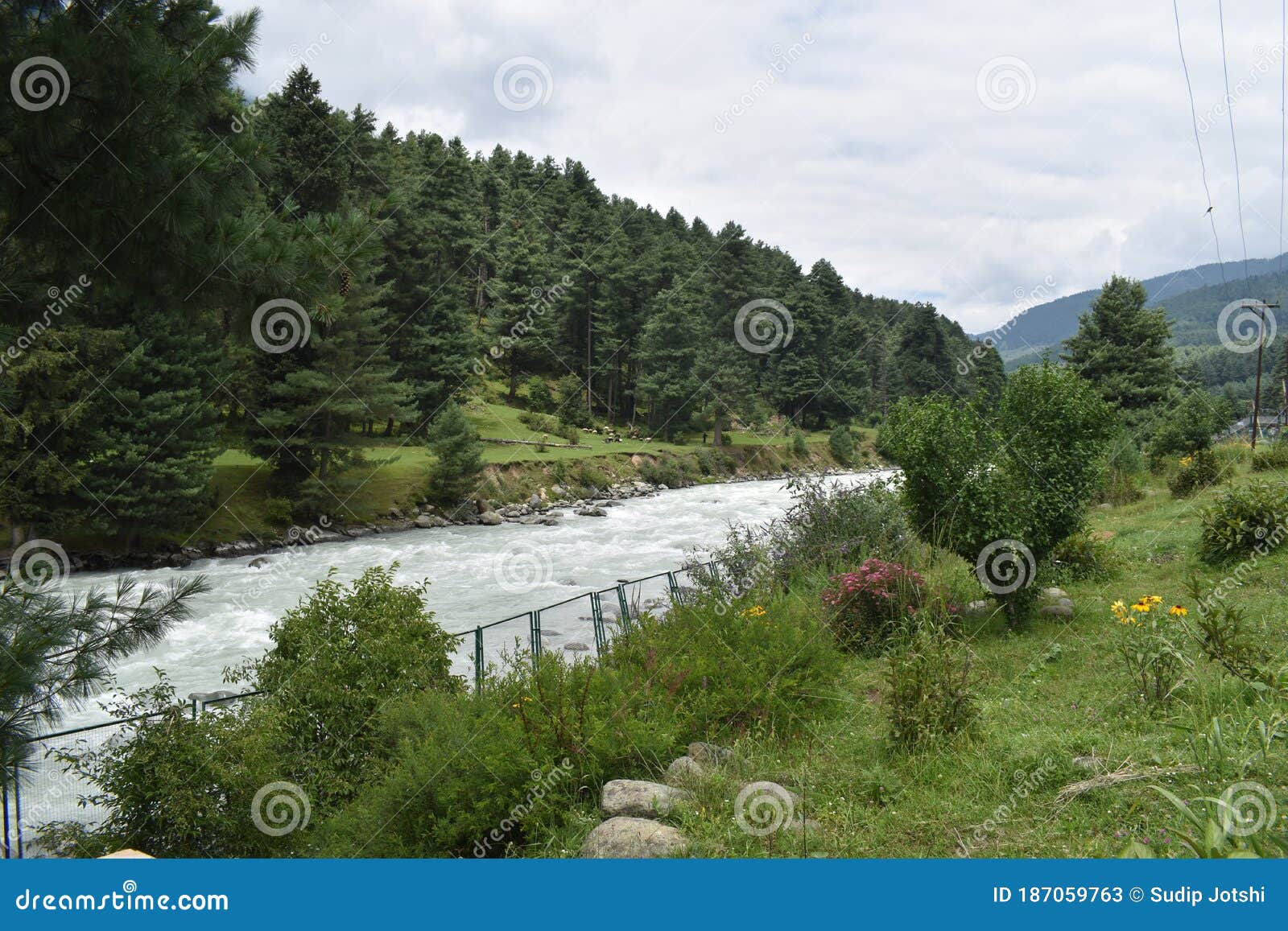 An Eye Catching Beautiful View at Kashmir Valley,India Stock Image ...