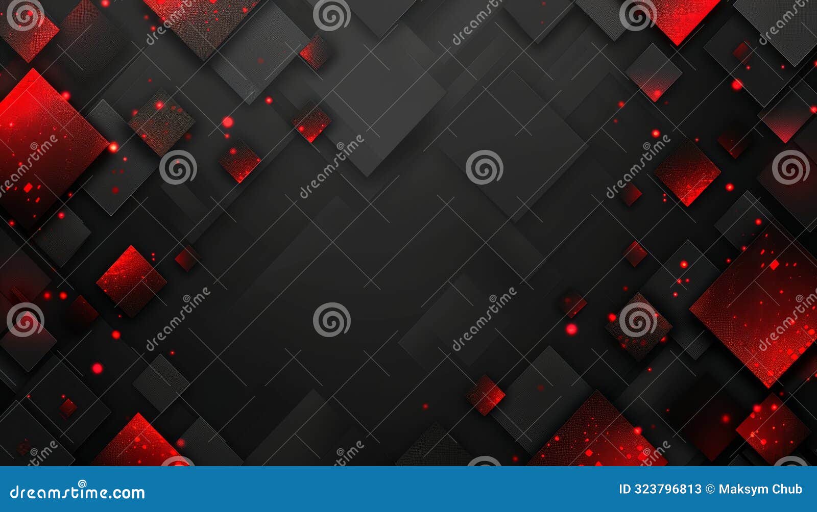 Eye Catching Black and Red Geometric Pattern Banner for Impactful ...