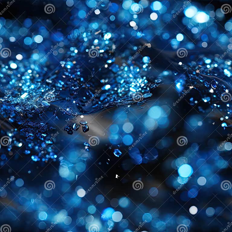 Eye-catching Blue Glitter Background with Abstract Elements (tiled ...