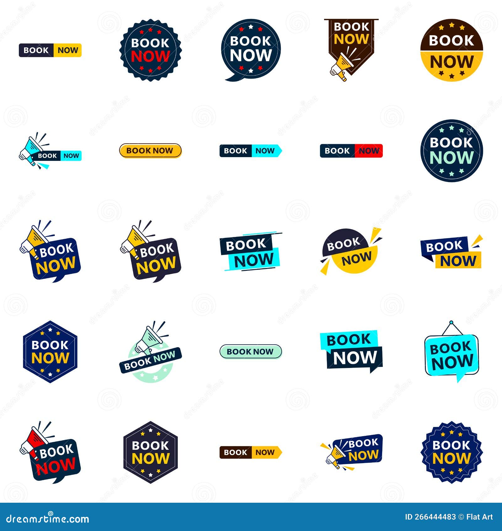 25 Eye-catching Book Now Banners To Boost Your Visibility Stock Vector ...