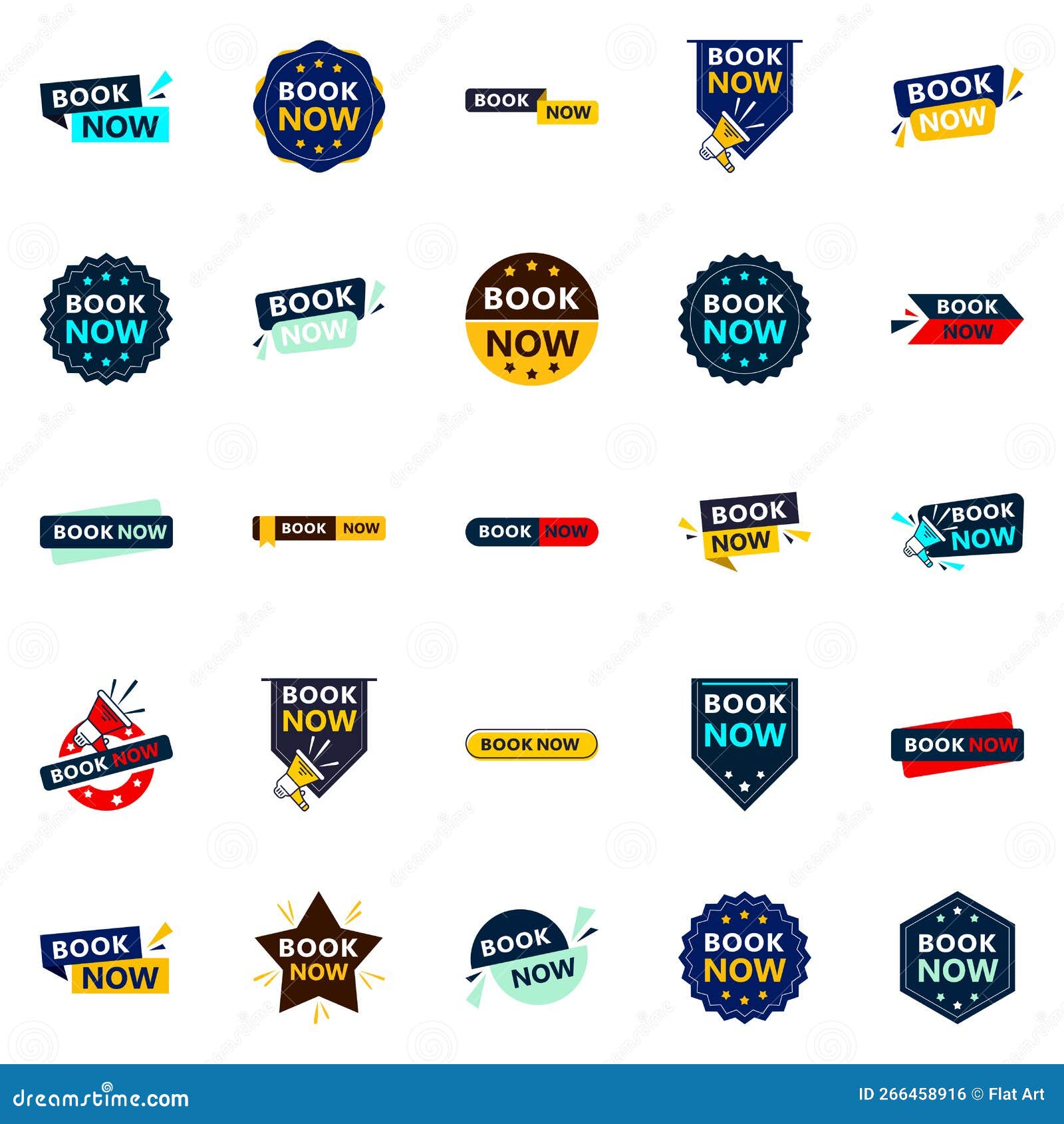 25 Eye-catching Book Now Banners To Boost Your Visibility Stock Vector ...