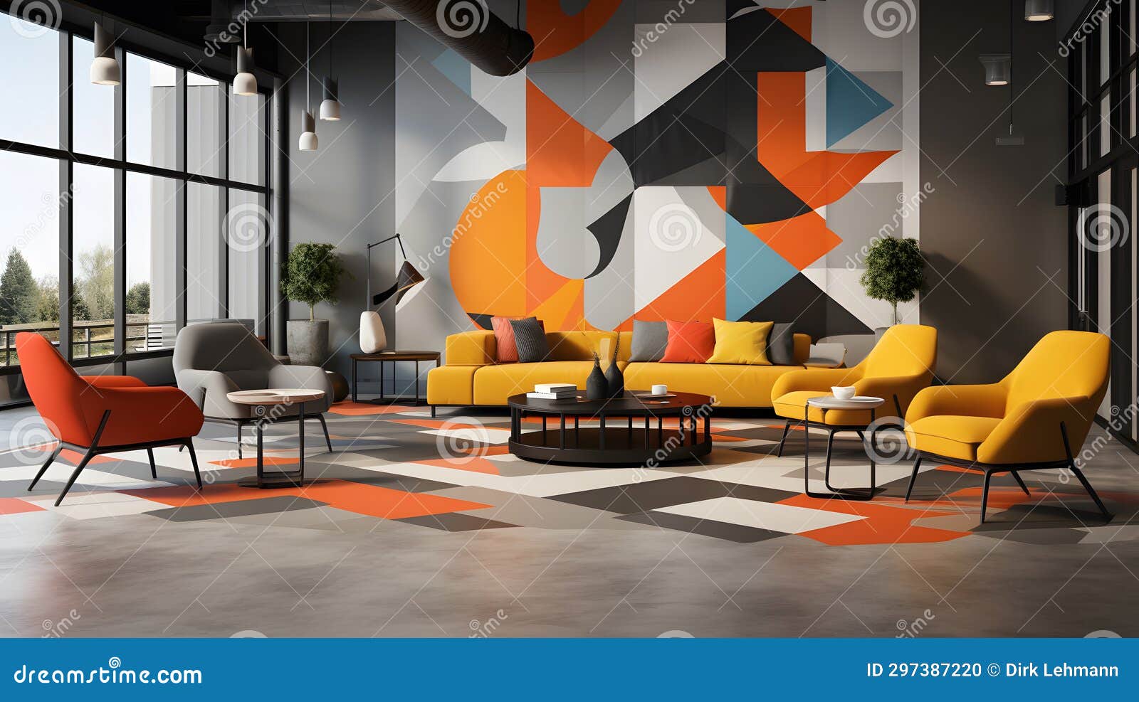 An Eye-catching Display of Bold Geometric Shapes and Patterns in an ... An Eye-catching Display of Bold Geometric Shapes and Patterns in an ...