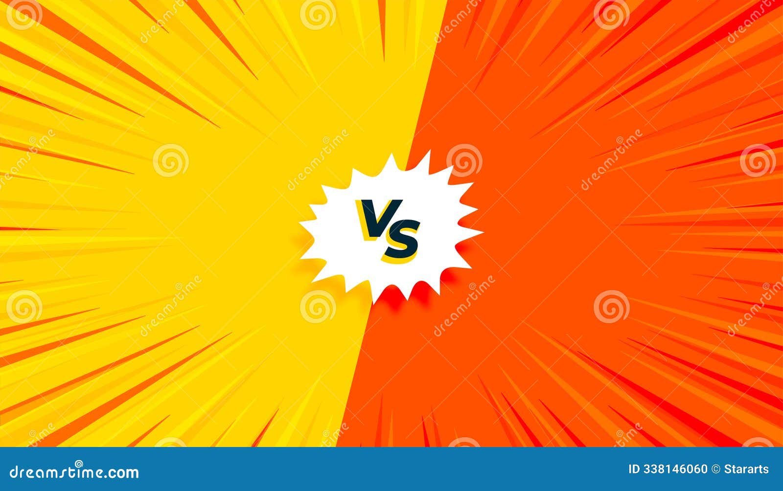 Eye Catching Dual Clash Versus Vs Radial Poster in Comic Art Stock ...