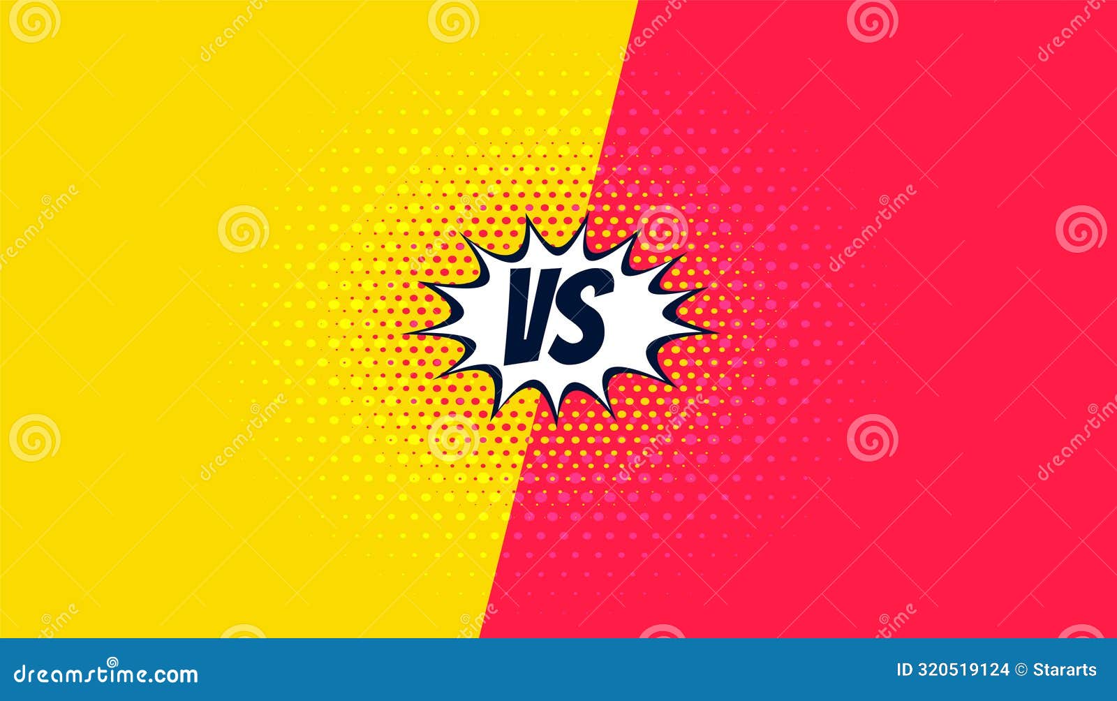 Eye Catching Duel Comparison Versus Poster In Comic Style Vector ...