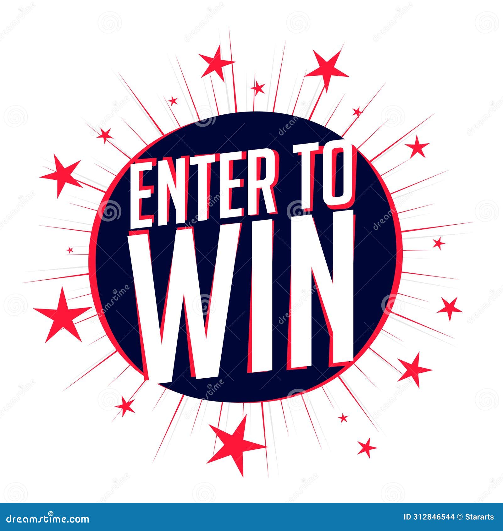 Eye Catching Enter Open Contest and Win Amazing Reward Stock Vector ...