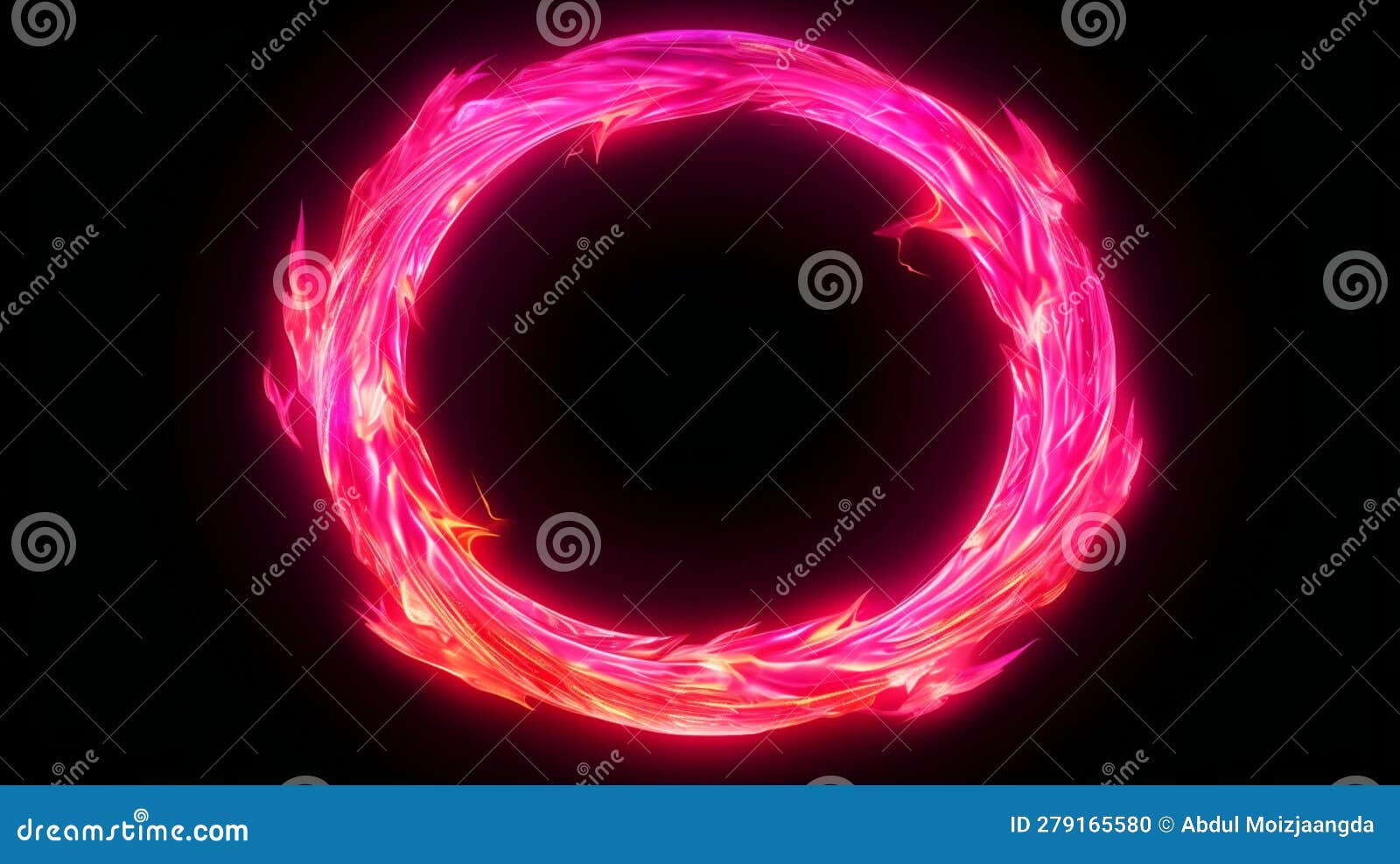 Eye-catching Flame Frame with Realistic Pink Neon Fire Stock ...