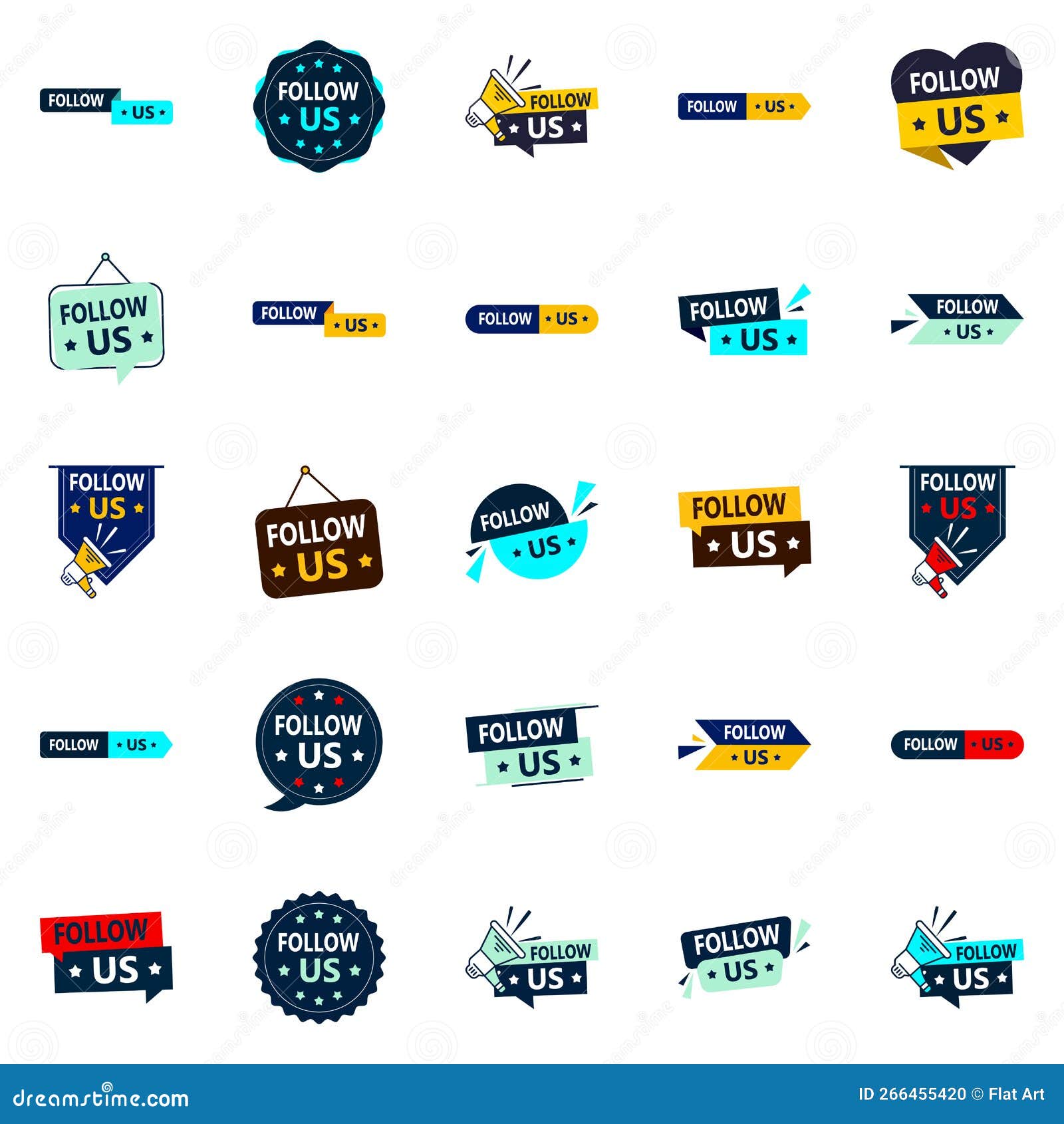 20 Eye-catching Follow Us Banners for Facebook and Instagram Stock ...