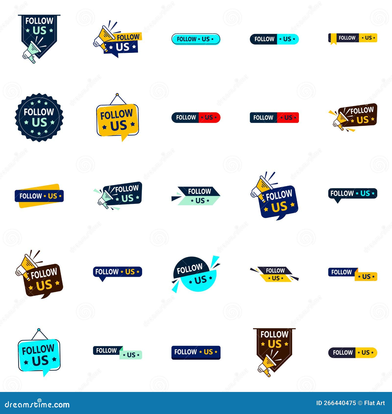 20 Eye-catching Follow Us Graphic Elements for Instagram and Pinterest ...