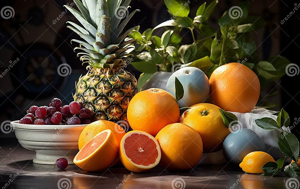 Eye-Catching Fruit Visuals. Generative by Ai Stock Photo - Image of ...