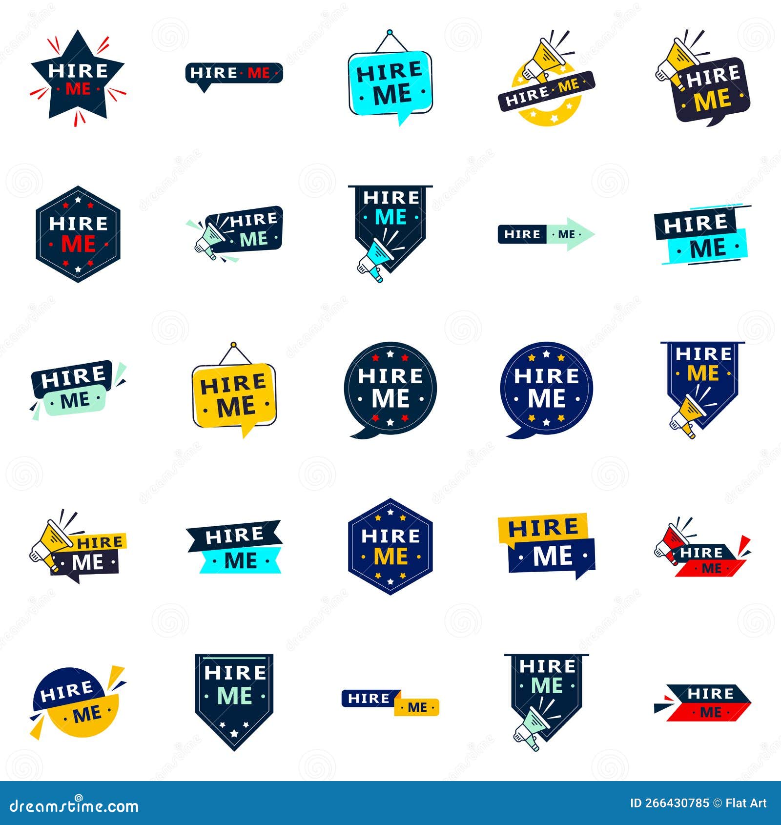25 Eye-catching Hire Me Banners To Get You Noticed Stock Vector ...