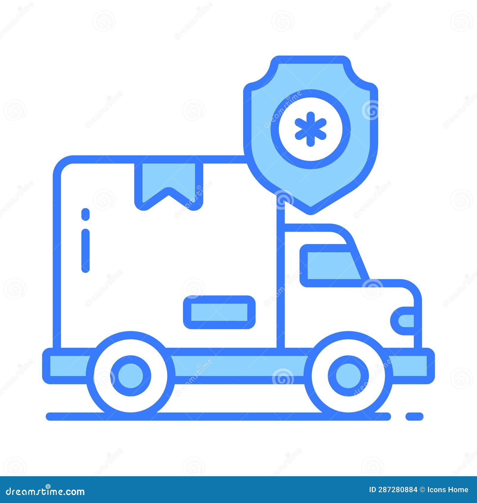 An Eye Catching Icon of Auto Insurance, Cargo Van Insurance Concept ...