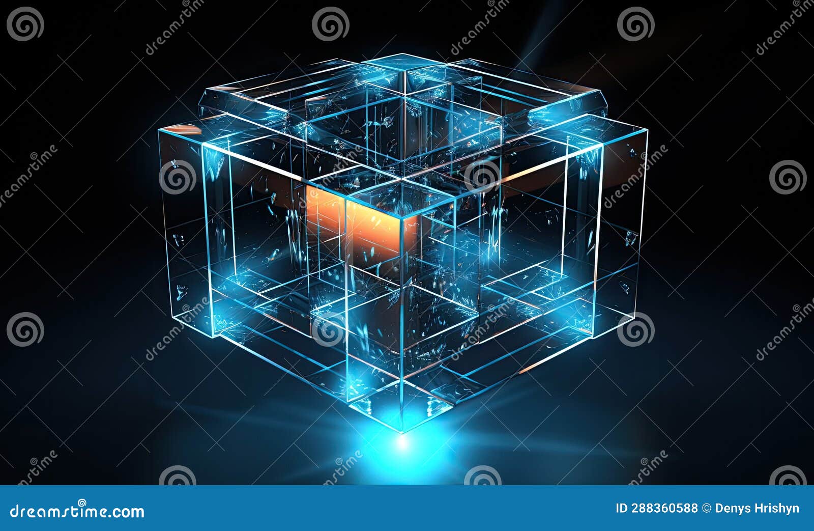 An Eye-catching Image of Cubic Shapes Exuding Mesmerizing Neon Glow ...