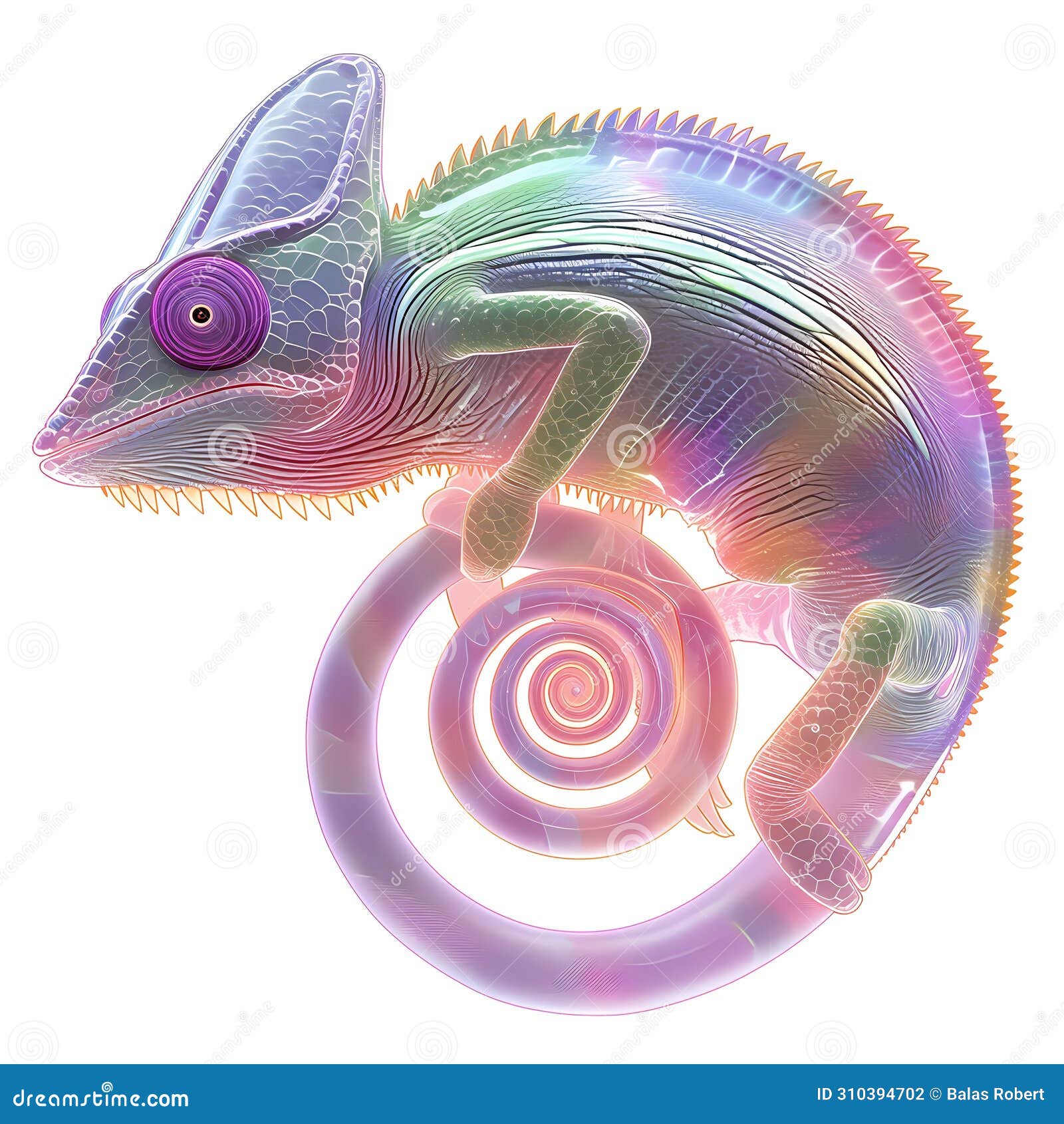 Spectacular Rainbow Lizard Illustration Stock Illustration ...