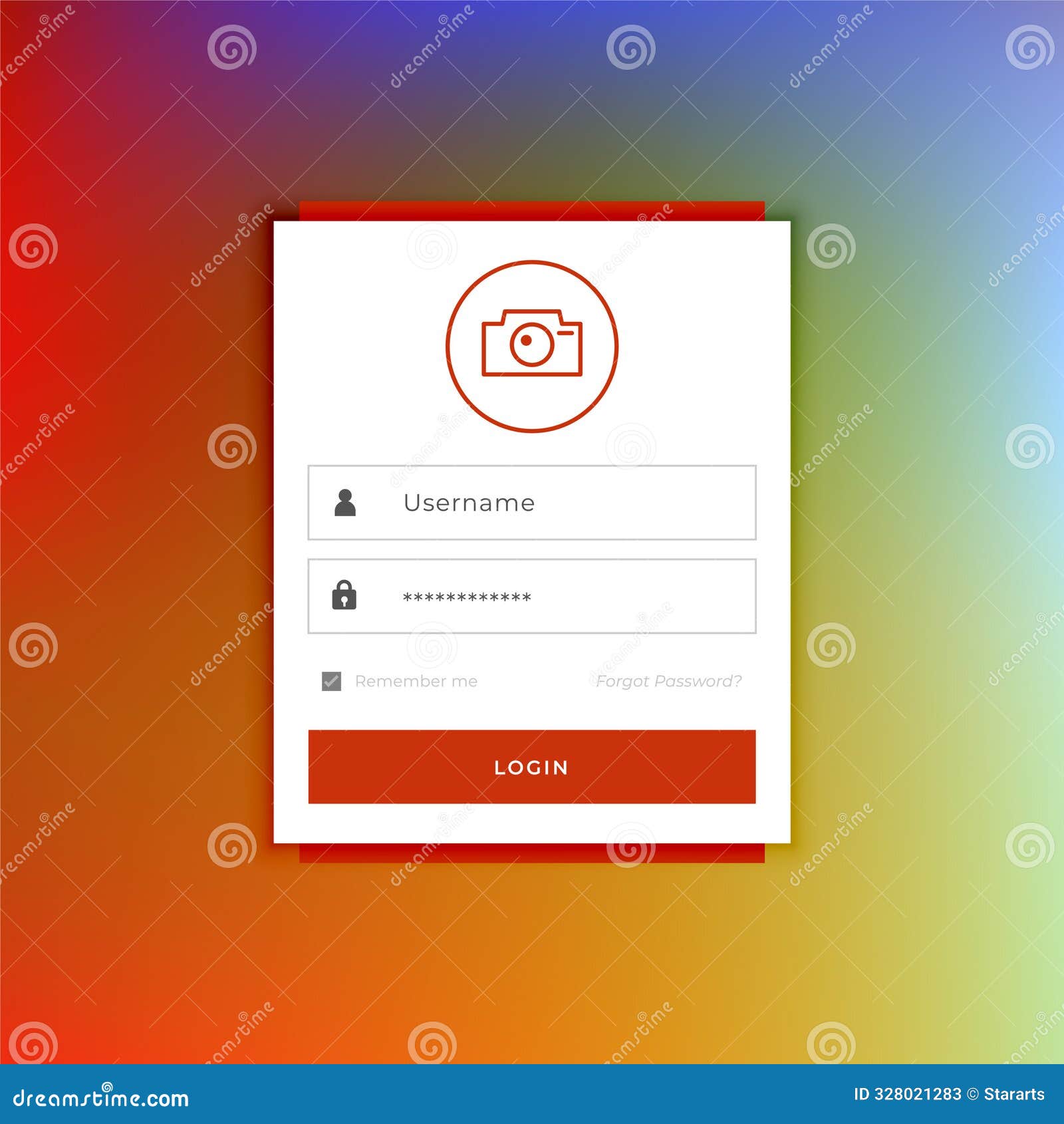 Eye Catching Login Form Theme Template for Social Profile Stock ...