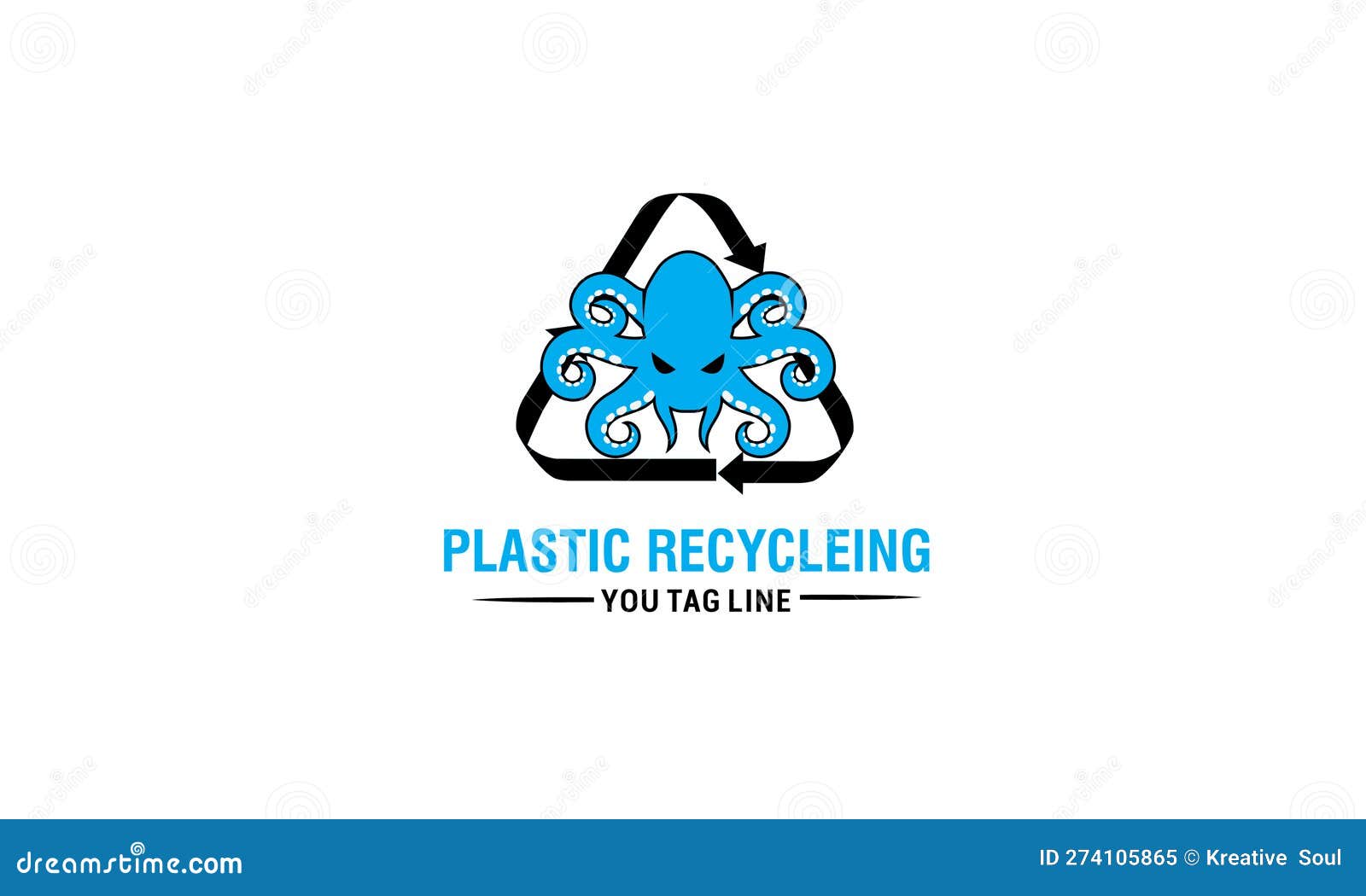 Eye Catching Logo Design for Plastic Recycling Work Stock Vector ...