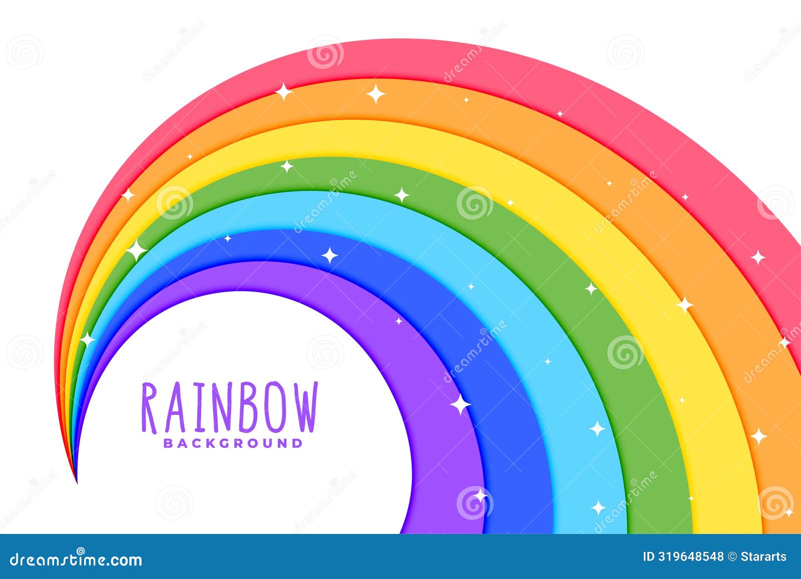 Eye Catching Natural Colorful Rainbow Background Design Stock Vector ...